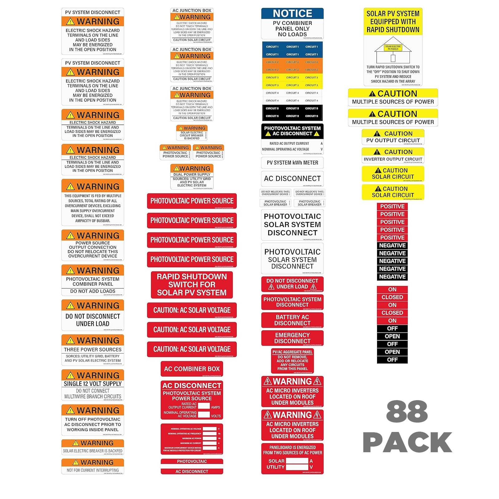 Amazon.com: 88 Pcs Photovoltaic Solar System Installer Micro Inverter ...