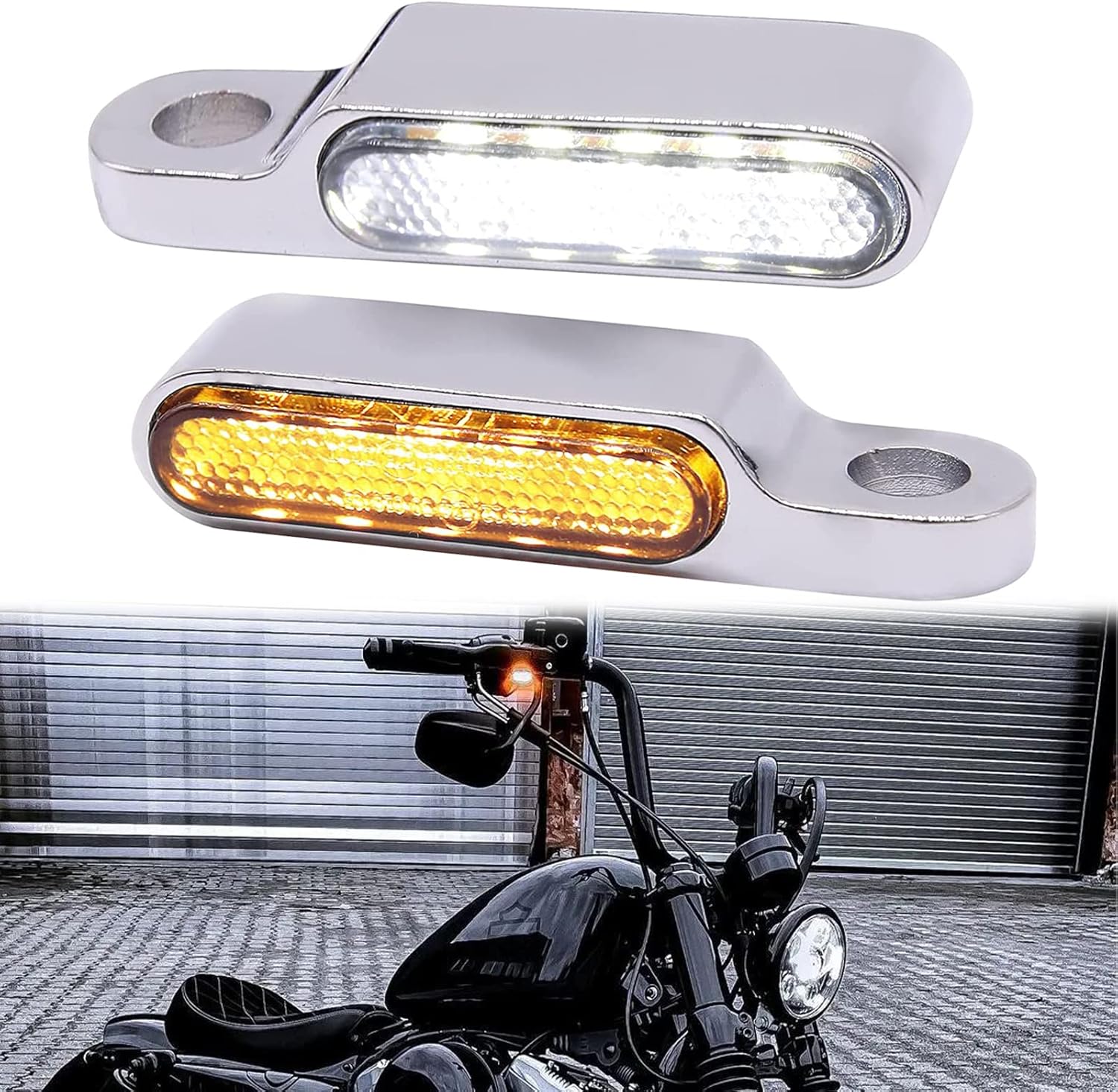 Amazon.com: Rich Choices Handlebar LED Turn Signals Mini Motorcycle ...