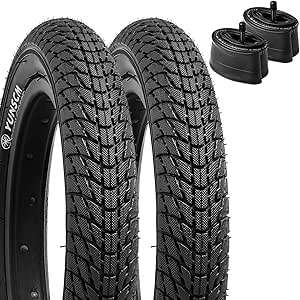 Amazon.com : YUNSCM 2-PCS 14" Bike Tires 14 x 2.125/57-254 and 14" Bike Tubes AV32MM Schrader ...