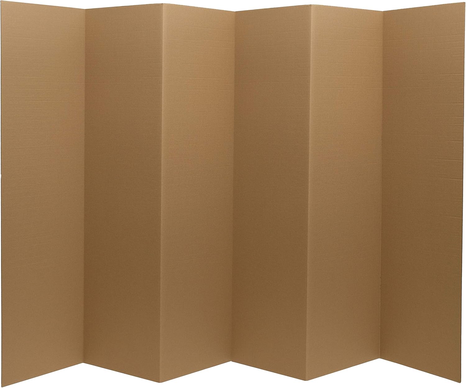 Amazon.com: 6 ft. Tall Brown Temporary Cardboard Folding Screen - 6 ...