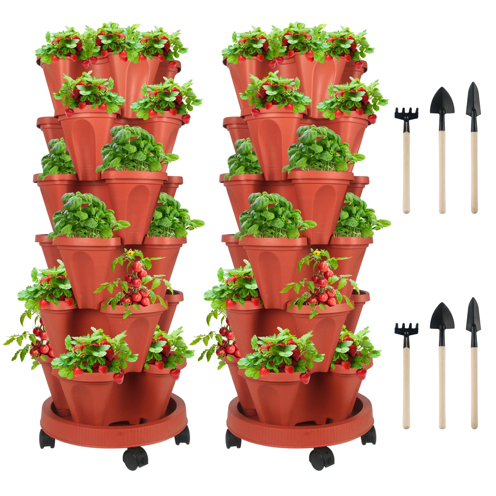 Snapklik.com : Vertical Planter 6 Tier Stackable Planters Garden ...
