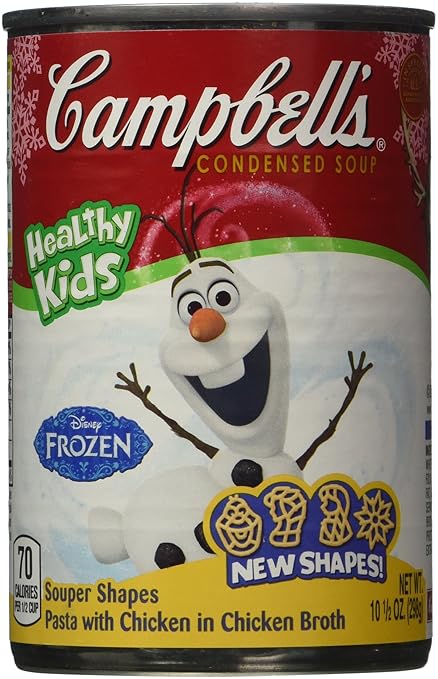 Amazon.com : Campbell's Kids Soup, Disney Frozen, Princess-shaped pasta ...