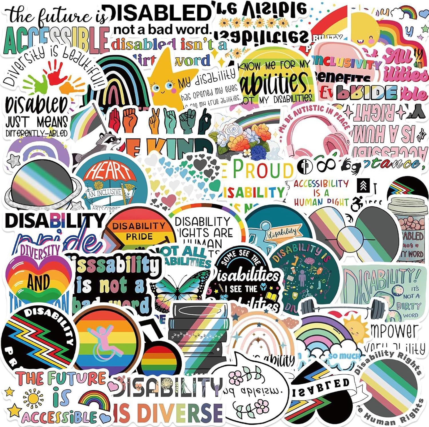 Amazon.com: LIANKONG Disability Pride Stickers, Disability Awareness ...
