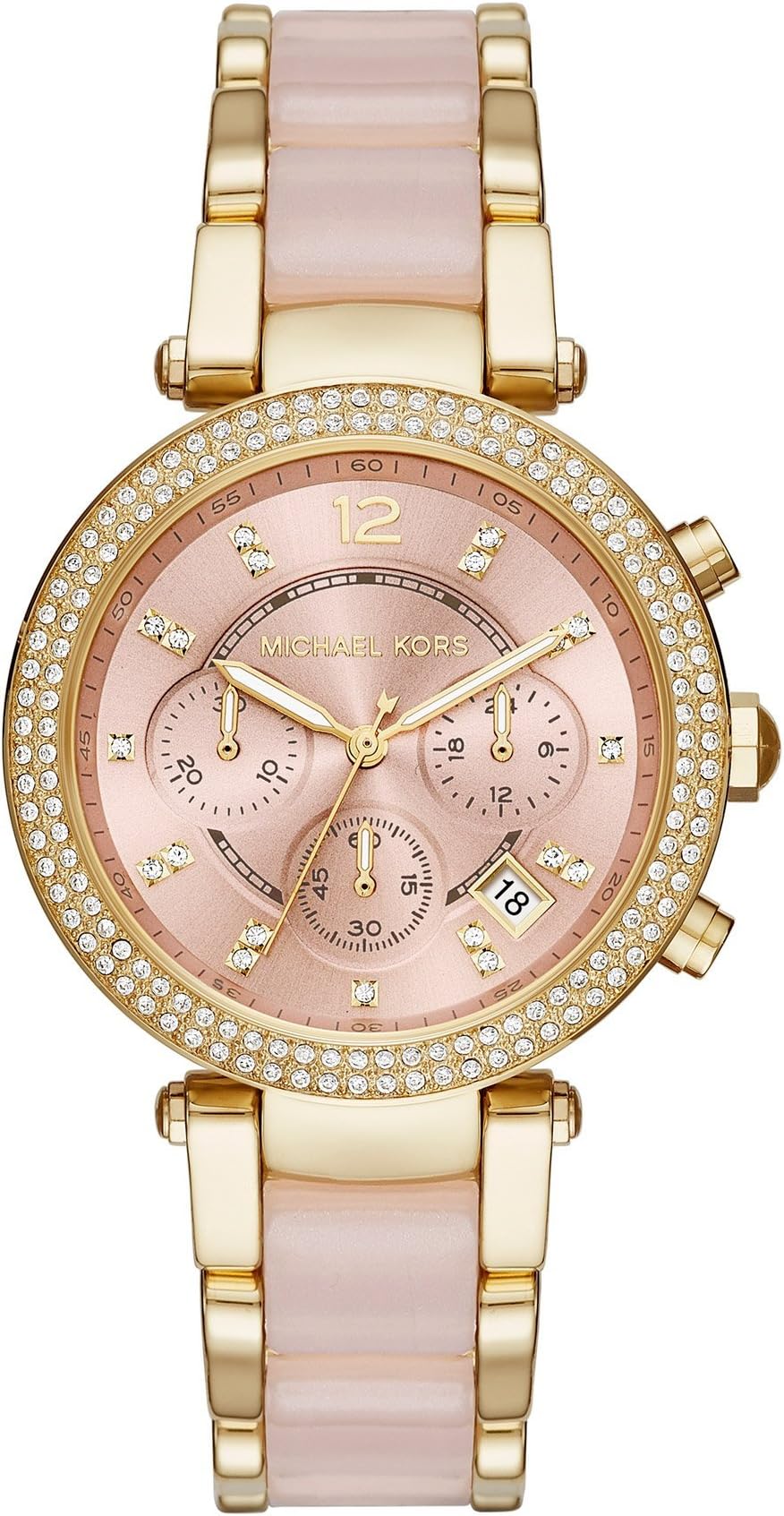Michael Kors Women's 39.00mm Quartz Watch with Rose Analogue dial and ...