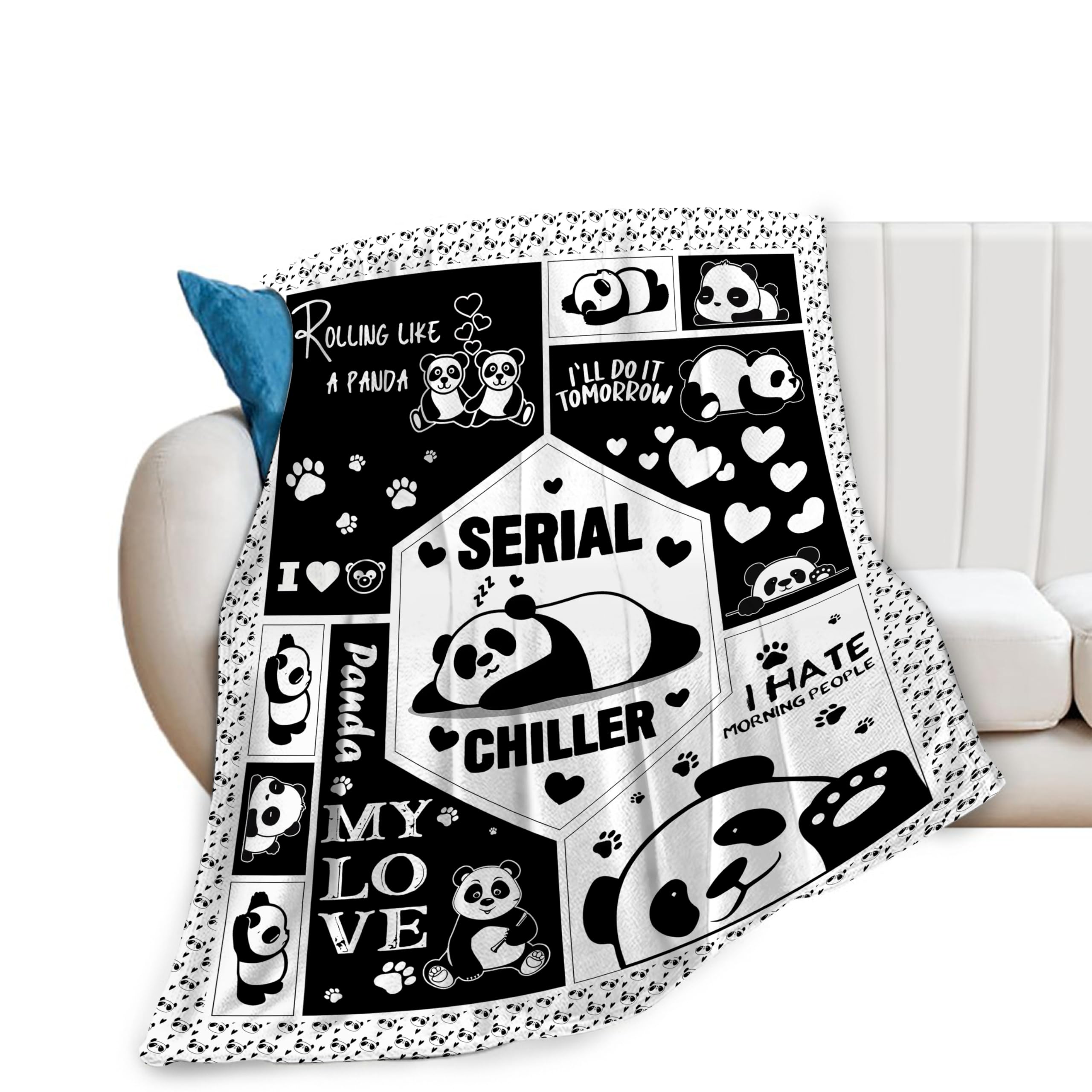 Amazon.com: Panda Throw Blanket Panda Gifts for Girls Kids Teens Plush ...