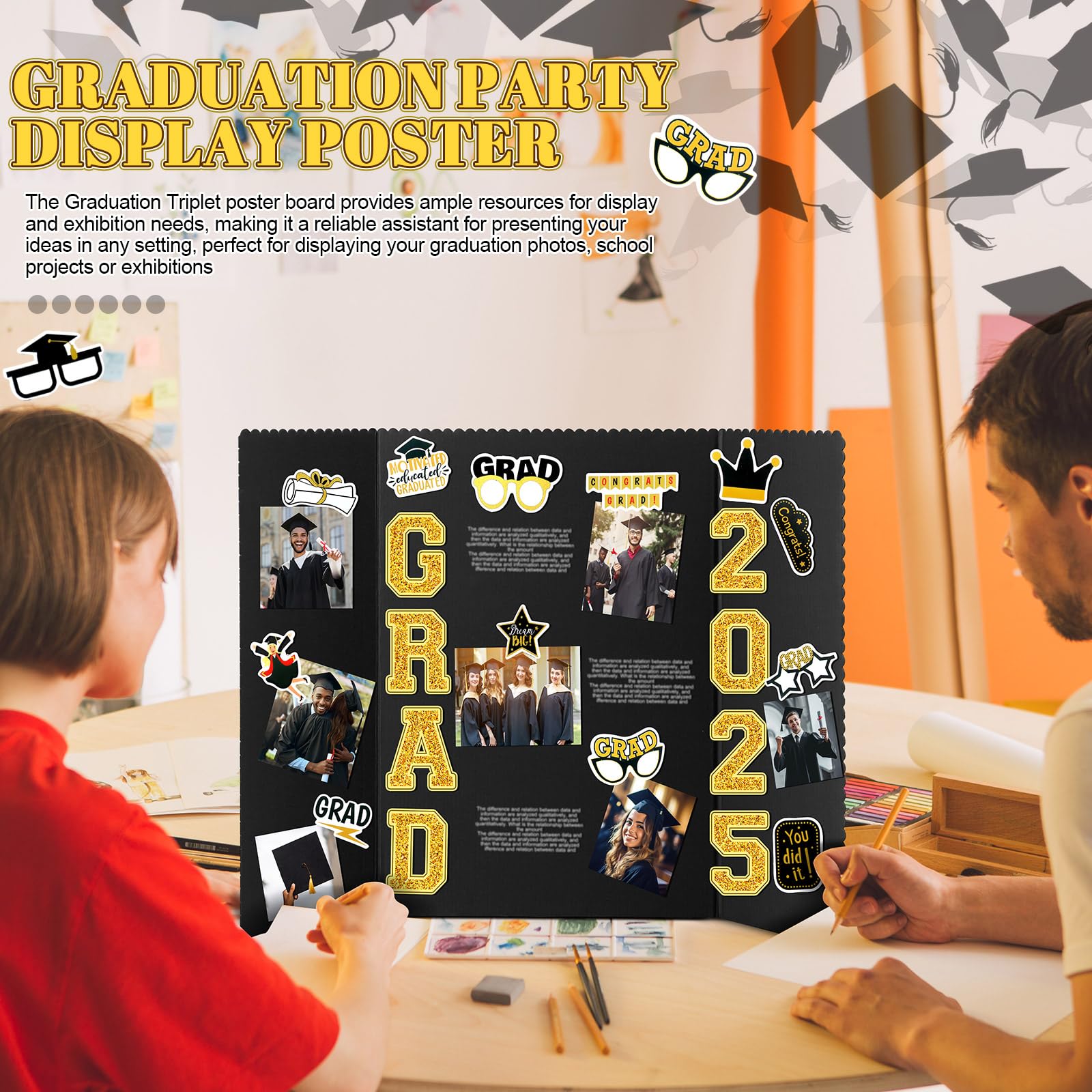 Snapklik.com : 4 Set Graduation Photo Display Board 24" X 16" Trifold ...