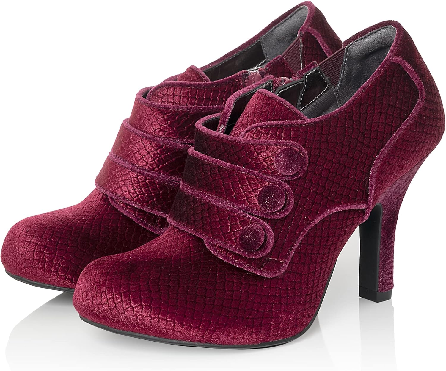 Ruby Shoo Octavia Luxury High Heel Bootie in Sumptuous Velvet Green ...