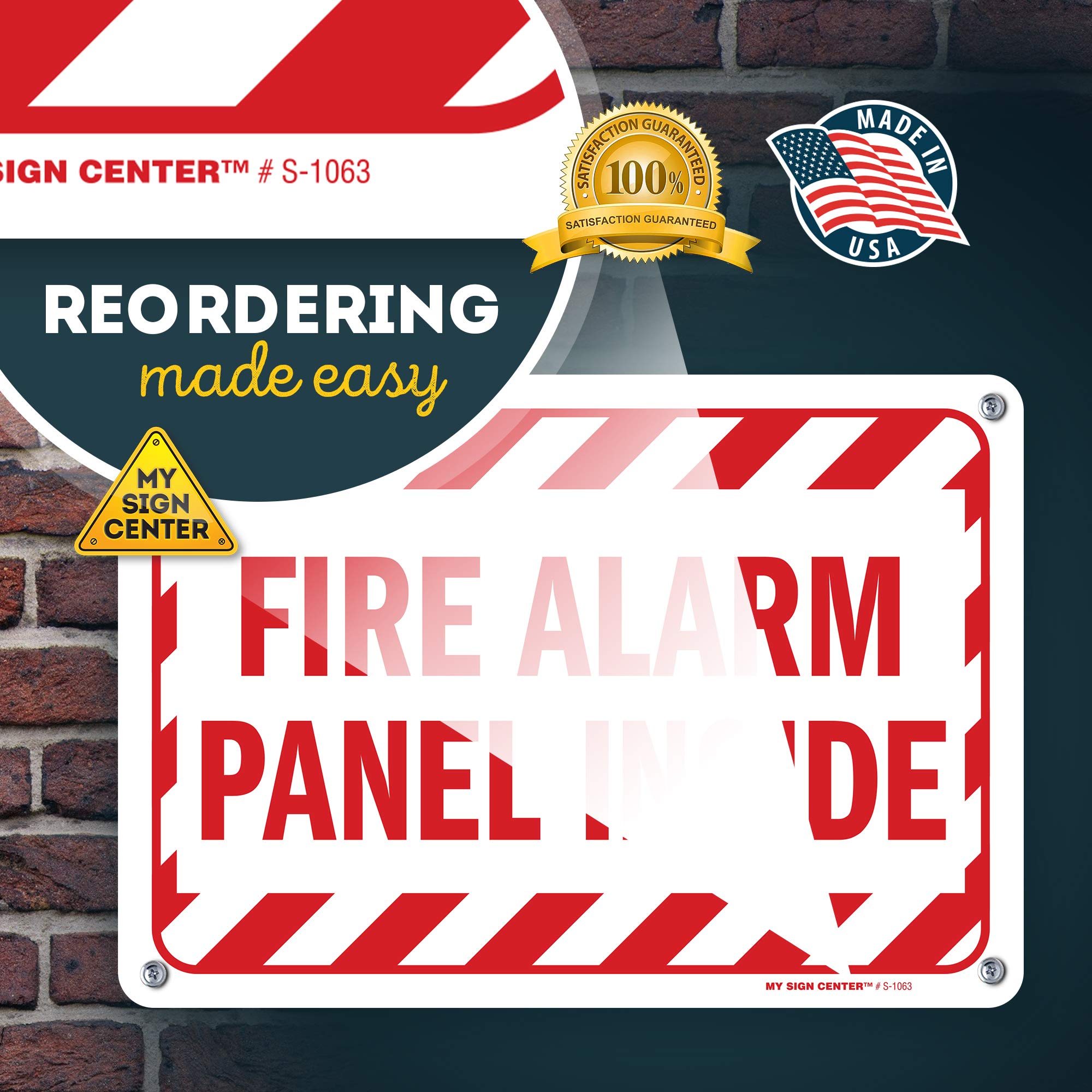 Fire Alarm Panel Inside Sign, Made Out of .040 Rust-Free Aluminum ...
