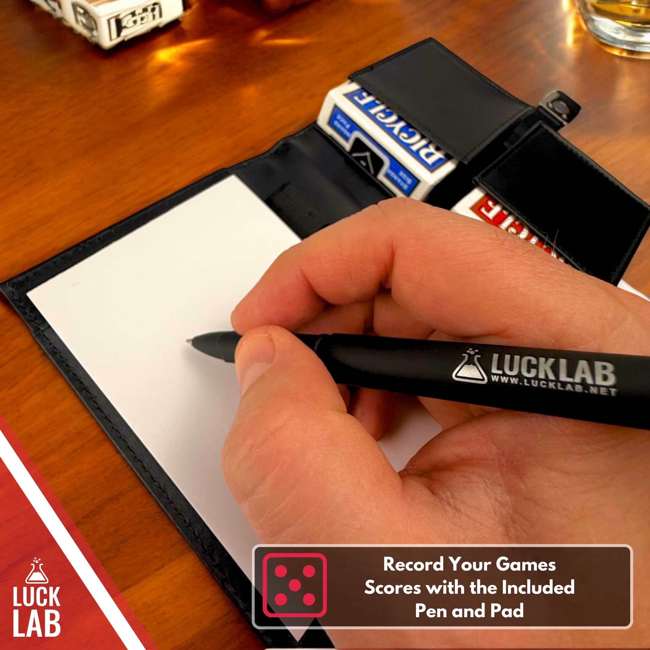 Snapklik.com : Luck Lab Double Deck Leather Playing Card Case/Holder ...