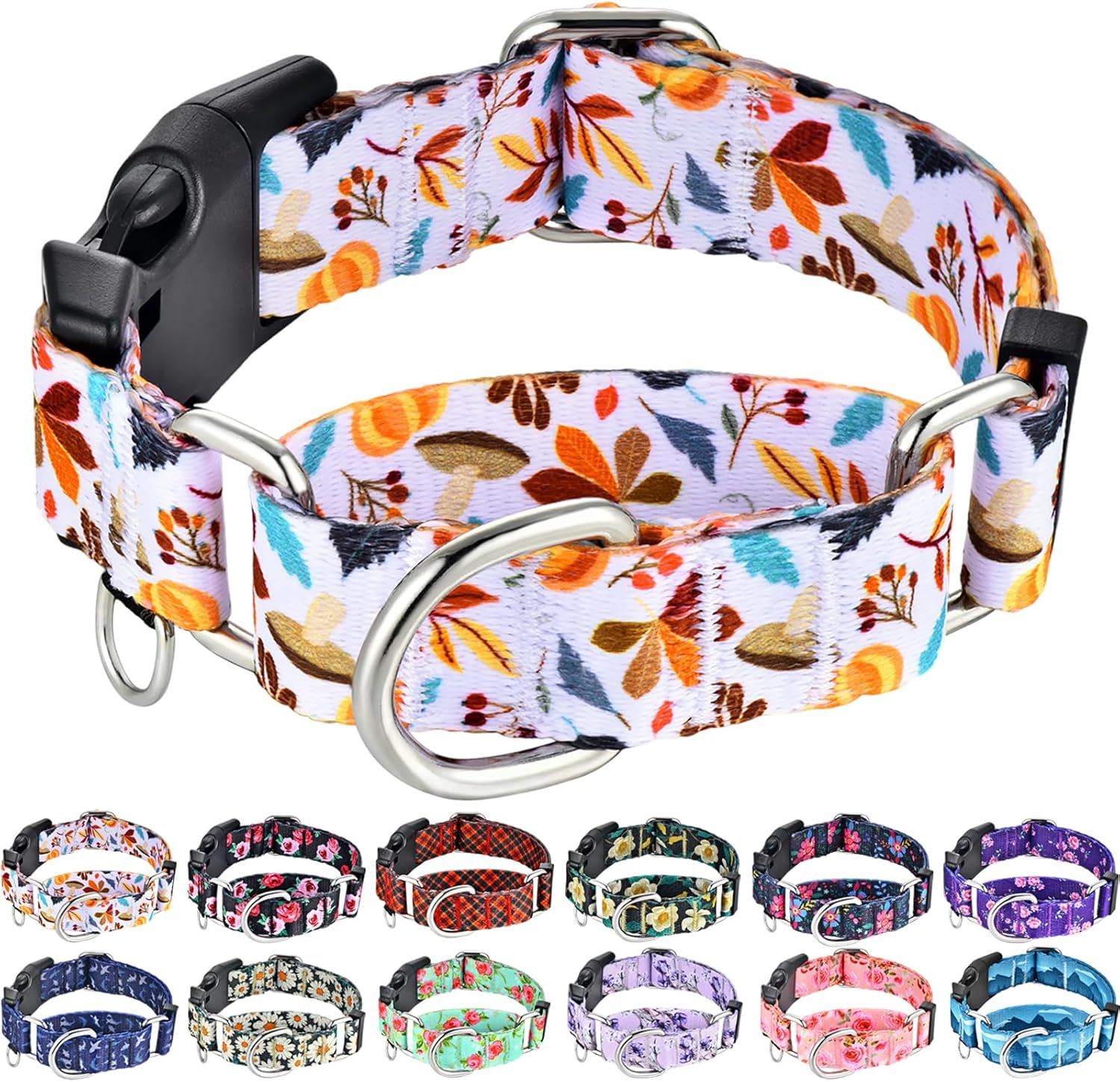 Amazon.com : Fidohug Martingale Collar for Dogs Fall Dog Collars for ...