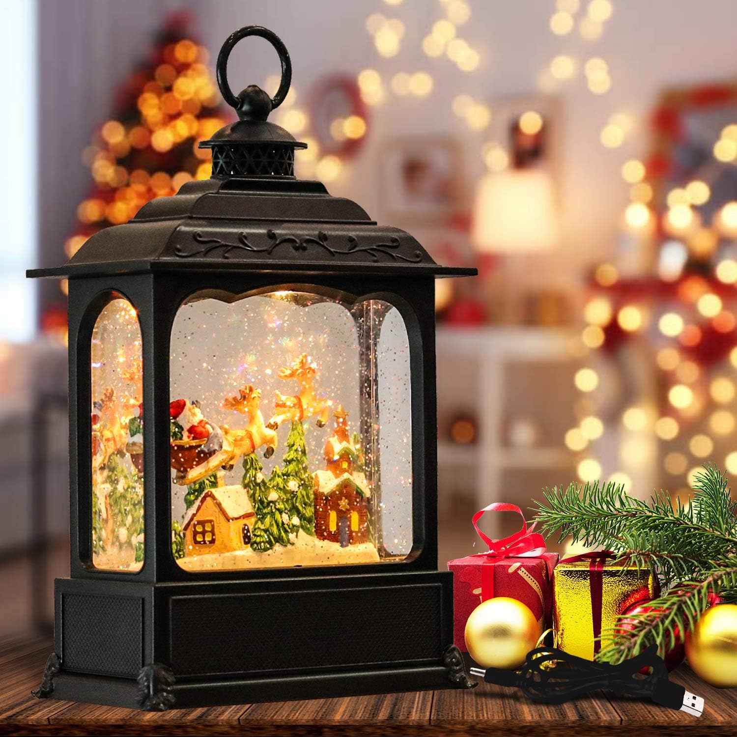 Amazon.com: RAZ Imports Snowman Caroler Lighted Water Lantern 11 Inch ...