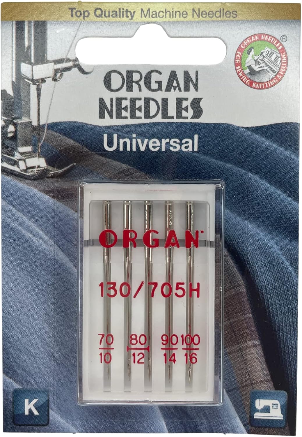 Amazon.com: Organ Needles Universal Sewing Machine Needles 70/80/90/100 ...