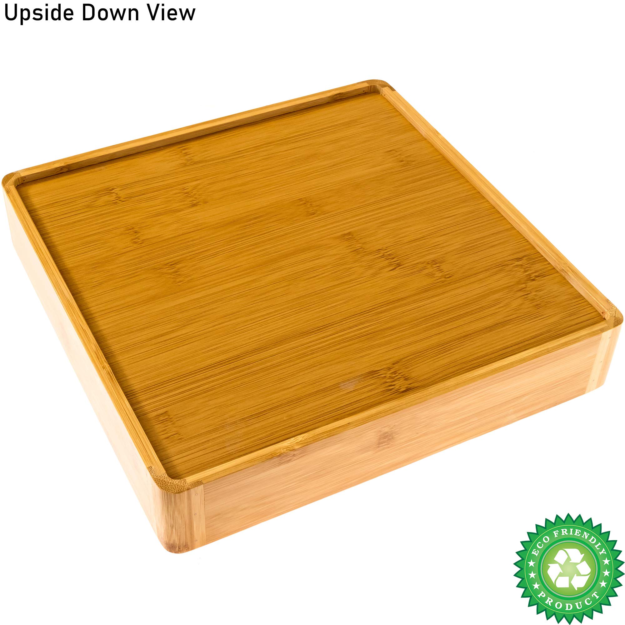 Serving Platter - Bamboo Divided Serving Tray with Lid & Removable ...