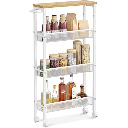 SONGMICS Slide-Out Trolley, Household Trolley for Small Spaces ...