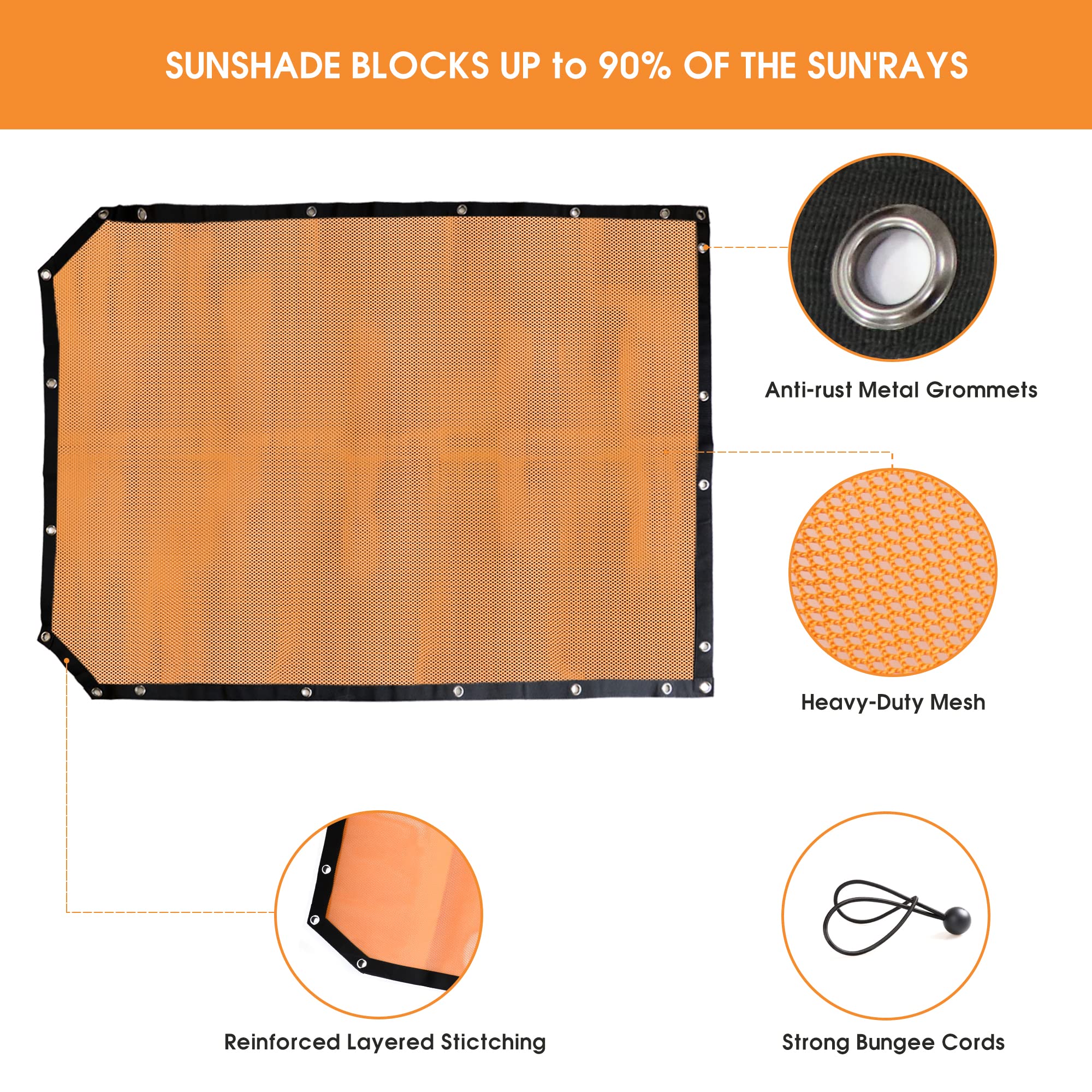 Snapklik.com : Sukemichi Sunshade For Ford Bronco,Mesh Sun Shade Bikini ...