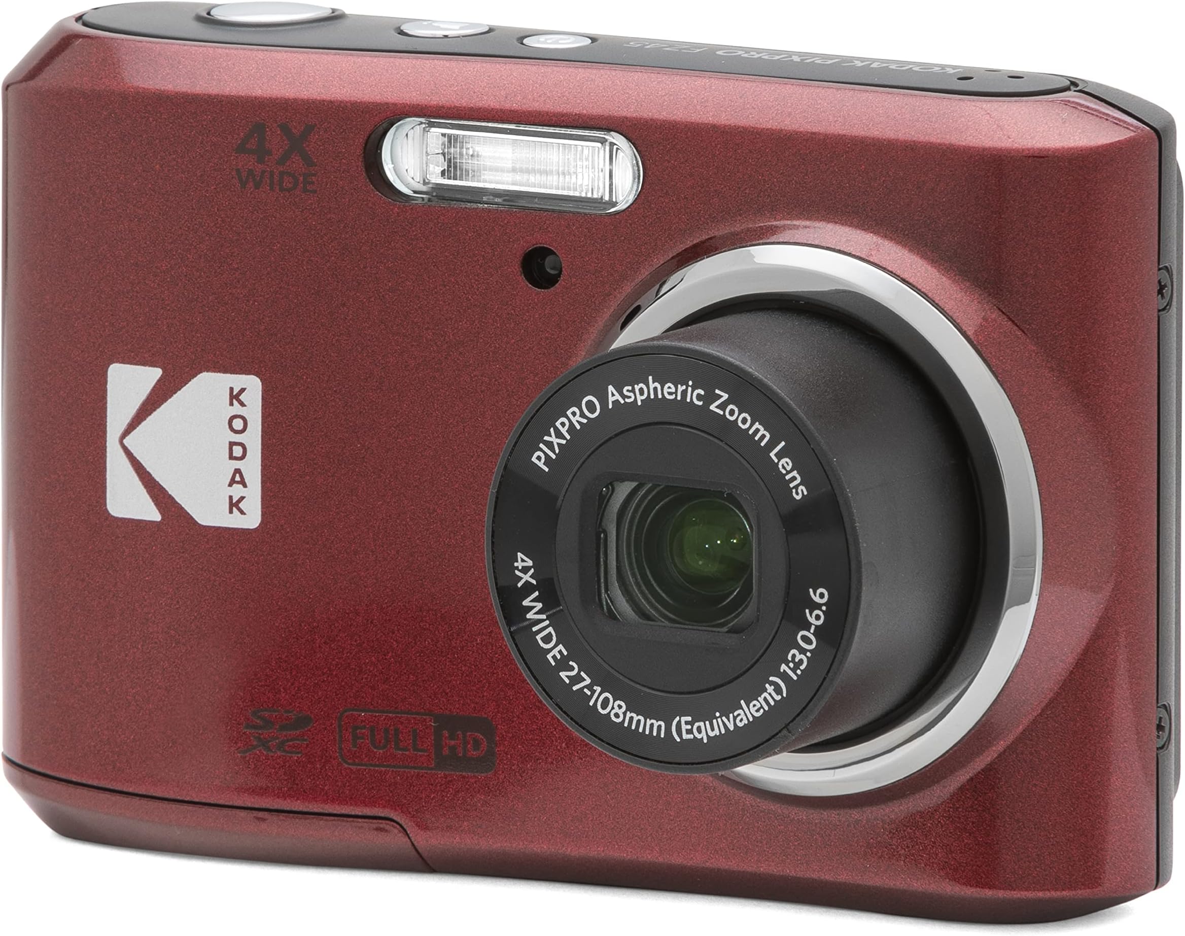 Amazon.com: KODAK PIXPRO Friendly Zoom FZ45-RD - Cámara digital de 16 MP con zoom óptico 4X ...