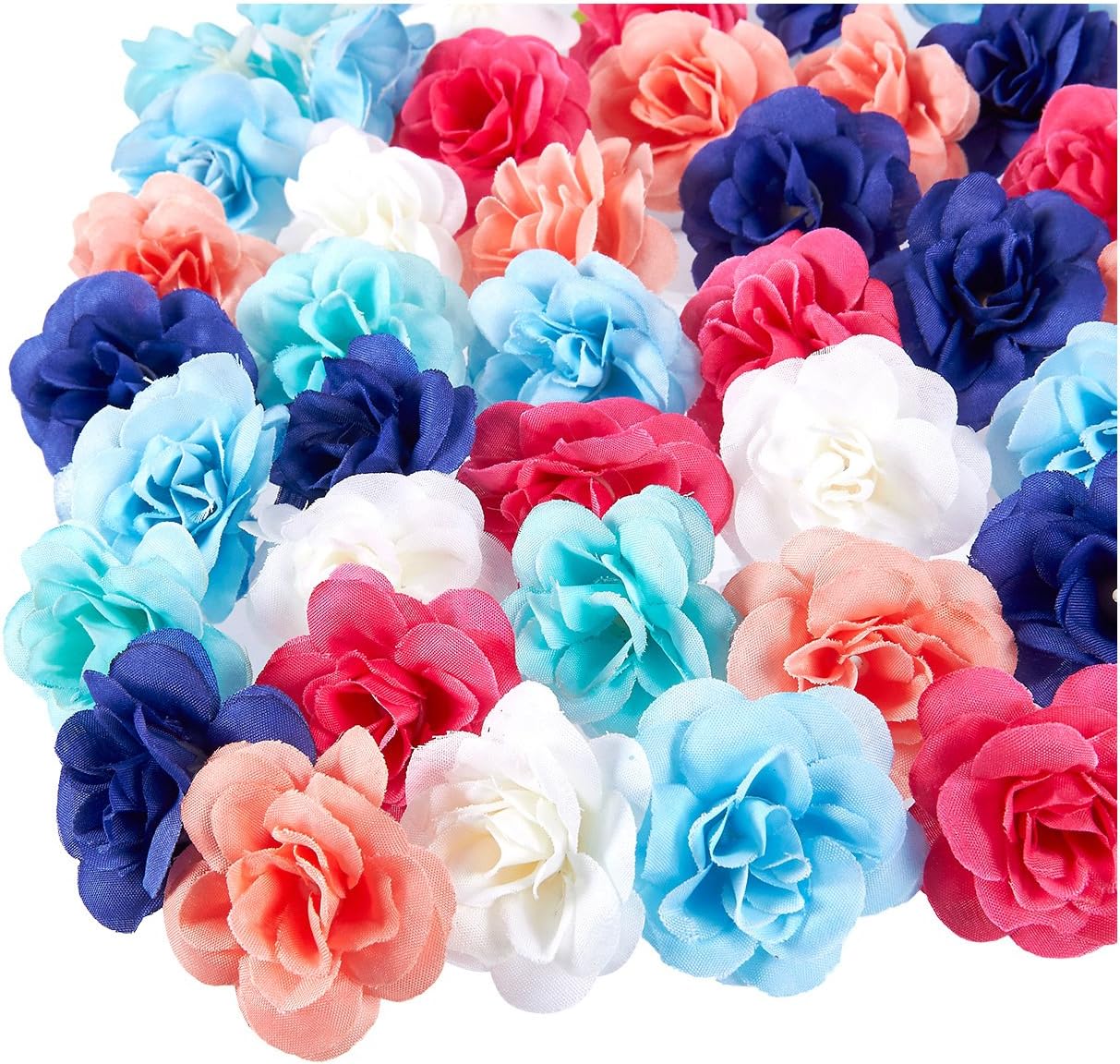 Amazon.com: Juvale Artificial Flower Heads - 60-Pack Fabric Fake ...
