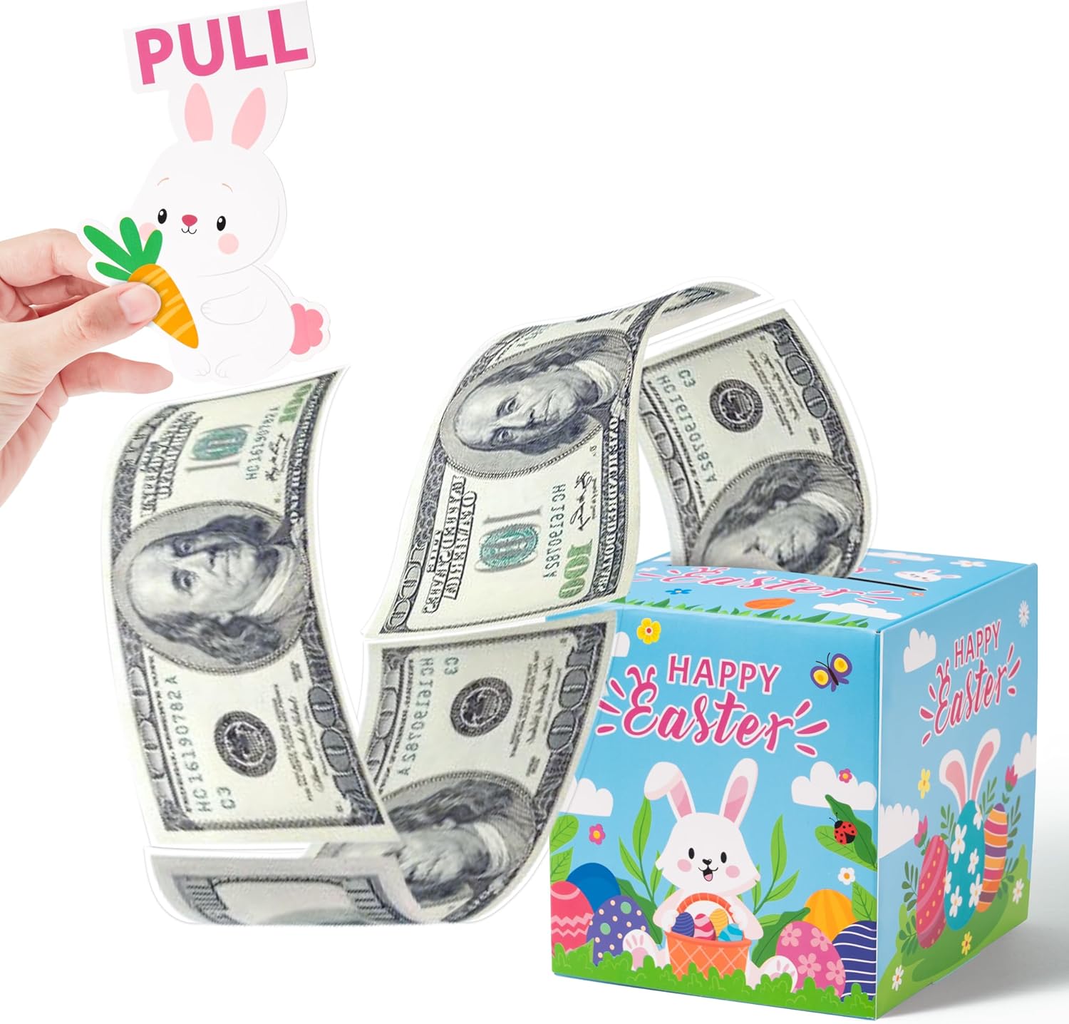 Amazon.com: Xqumoi Easter Money Box for Cash Gift - Happy Easter Bunny ...