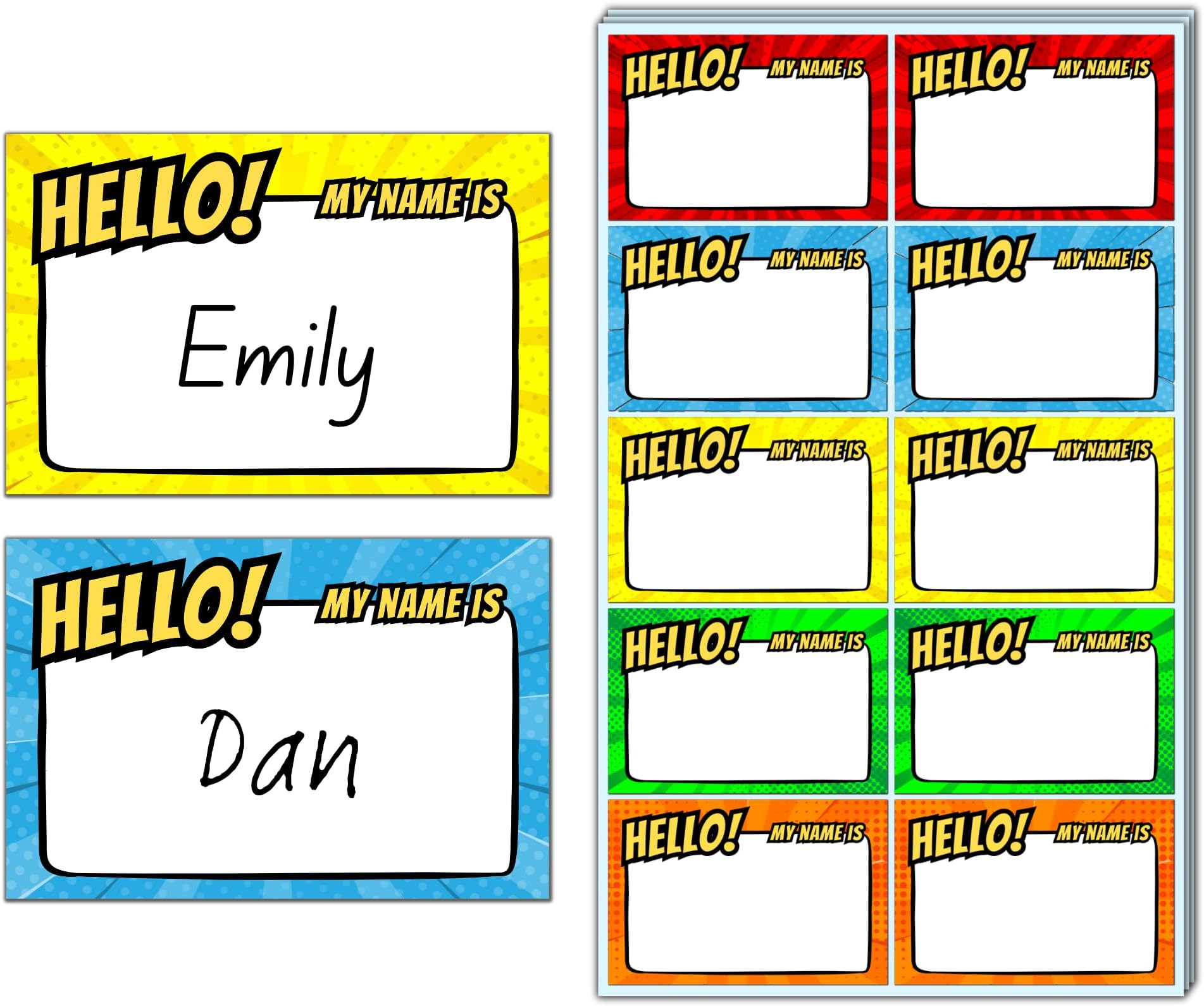 200 Pieces - Hello My Name is Stickers, Name Tags Stickers Sticky ...