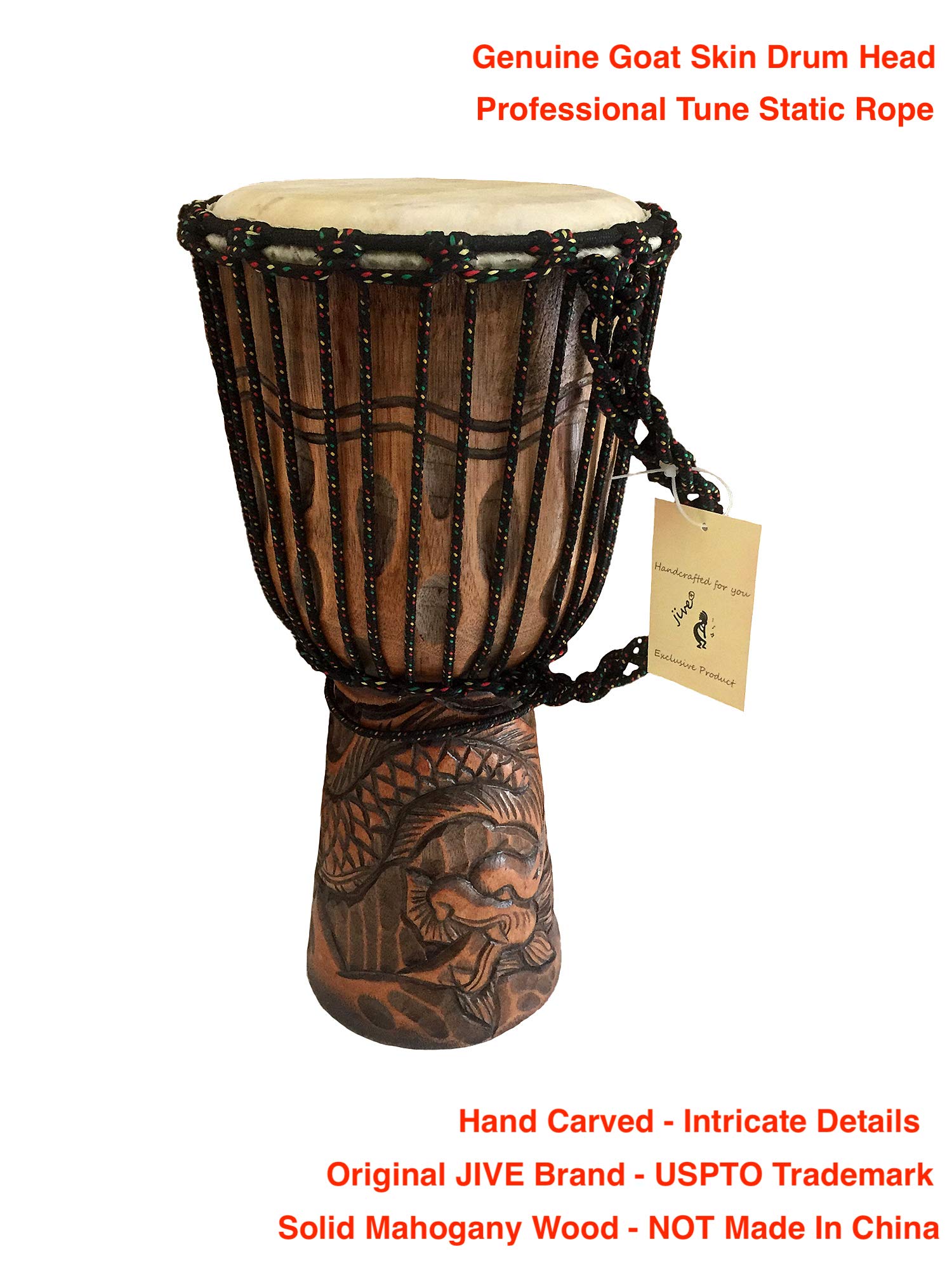 Snapklik.com : JIVE Djembe Drum African Bongo Congo Wood Drum Deep ...