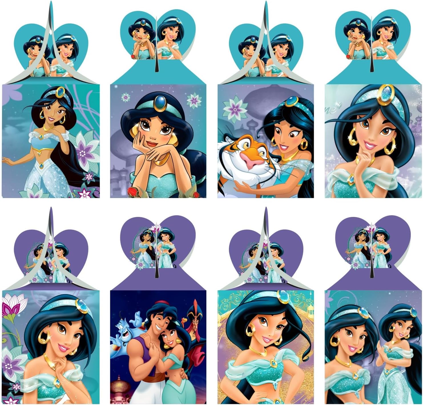 humicide 12pcs Princess Jasmine Party Favor Gift Boxes Candy Boxes for ...