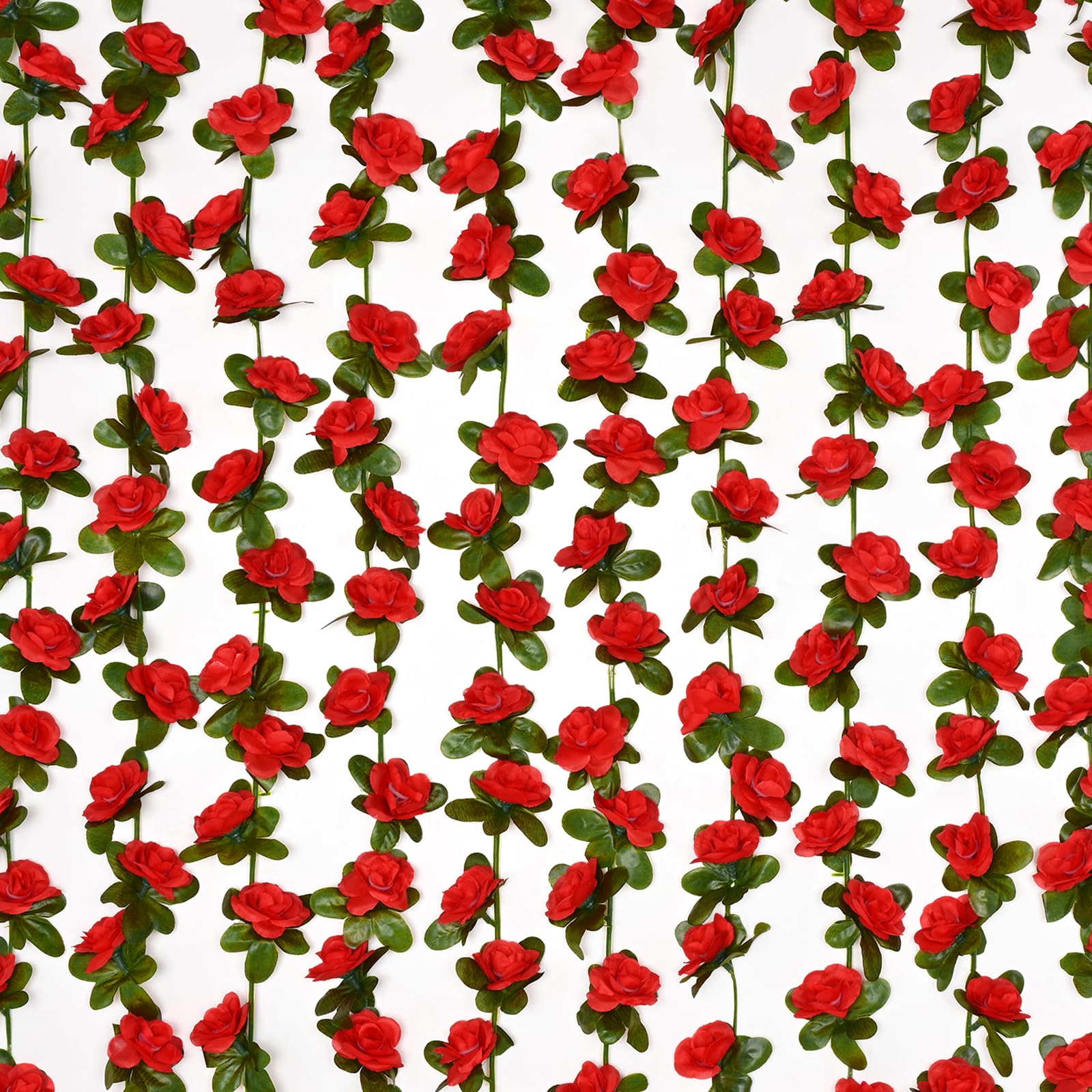 Amazon.com: BLEUM CADE 2Pcs 16.4Ft Flower Garland Artificial Rose Vines ...