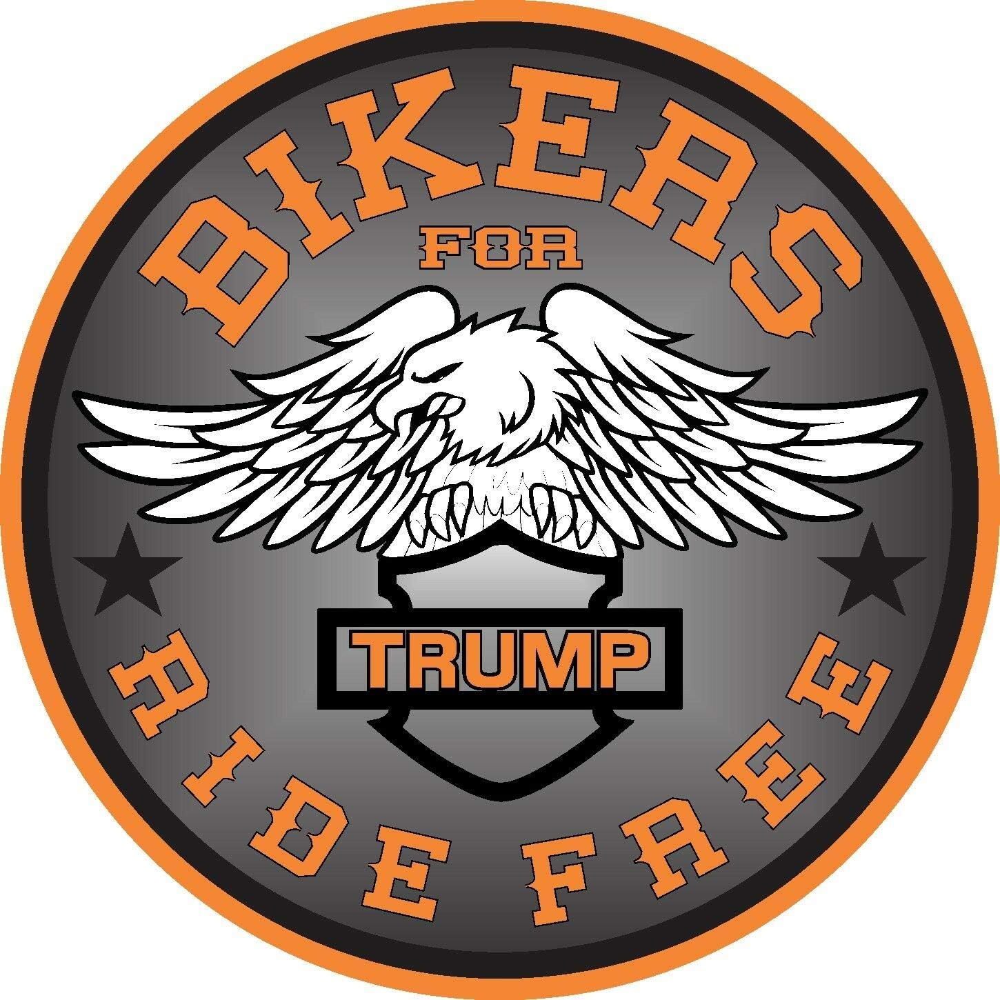 Amazon.com: Bikers for Trump Motorcycle Decal Window Bumper Sticker ...