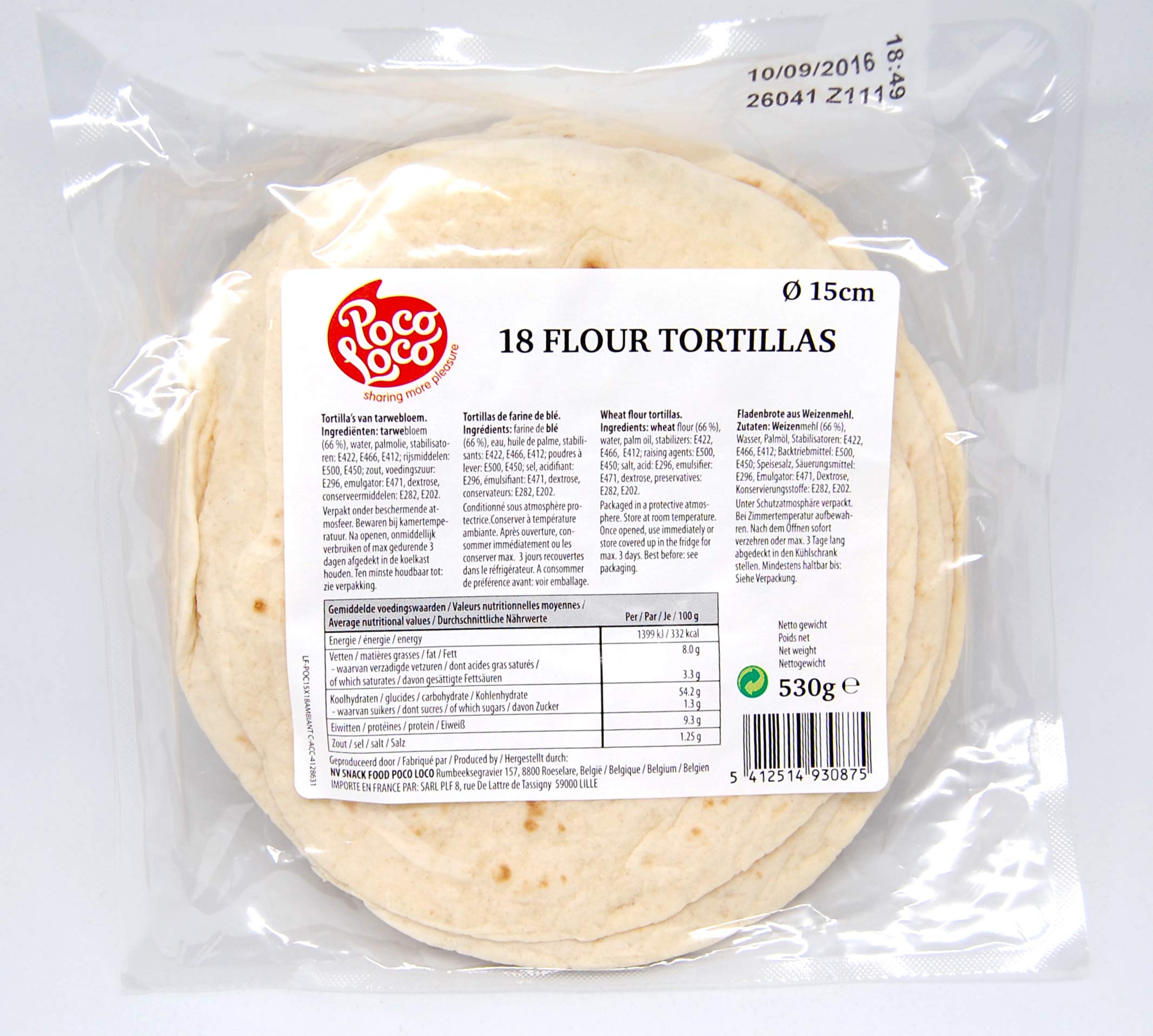 Buy 6" Poco Loco Flour Tortillas / Mexican Wheat Flour Tortilla Wraps ...