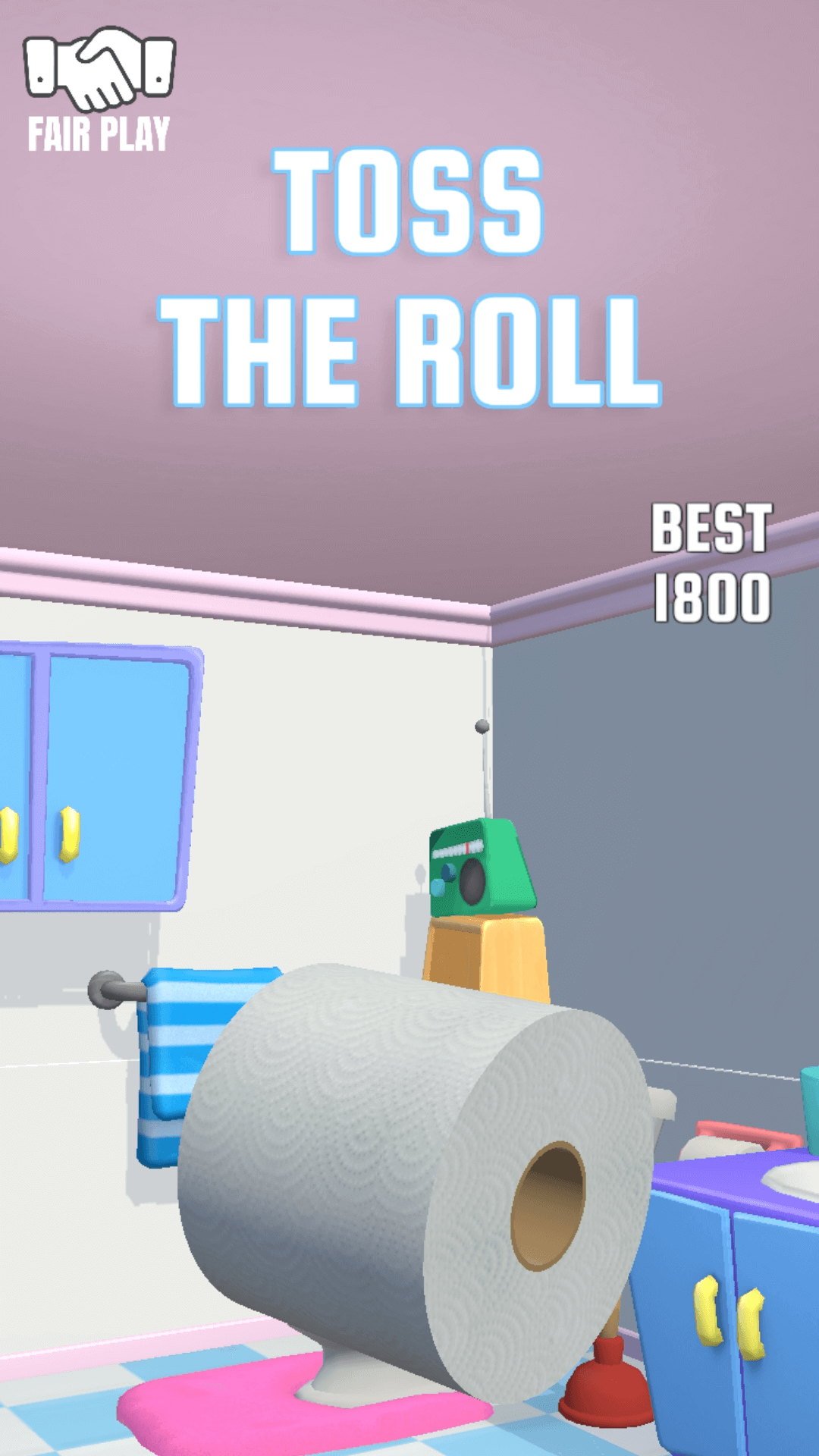 🚽🧻 Toss The Roll: Fun Toilet Paper Toss Game! 🎯🧻🚽-Amazonアプリストアのアプリ