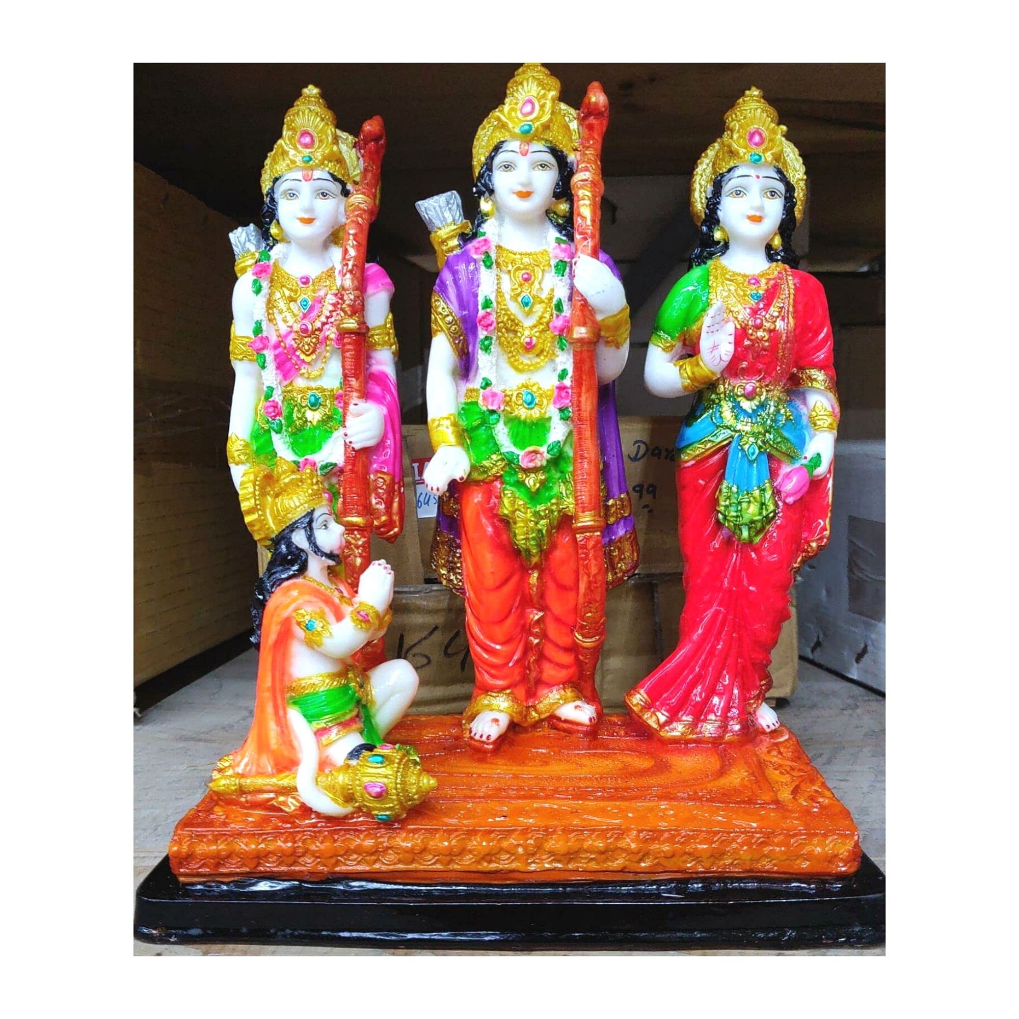 Buy AtoZ India Cart Ramdarbar Statue Ram Sita Laxman Hanuman Sculpture ...