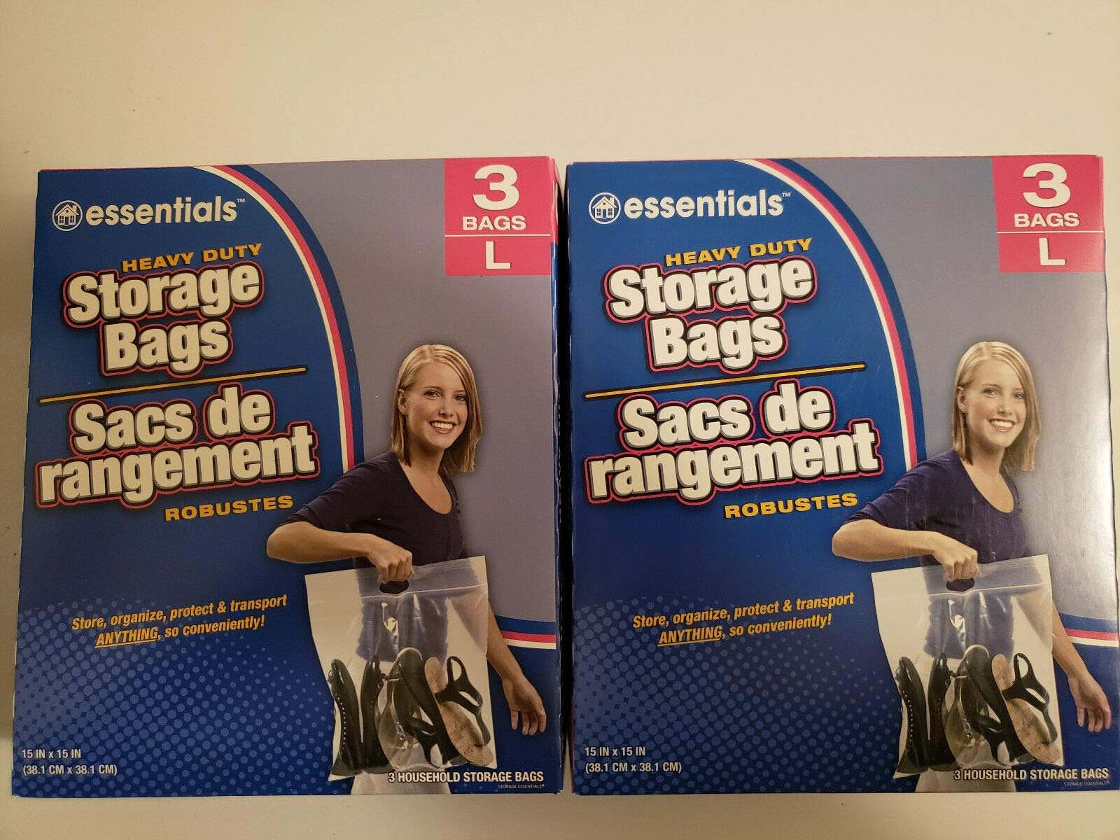 Amazon.com: Large Heavy Duty Storage Bags with Zip-lock , Size Large, 3 ...