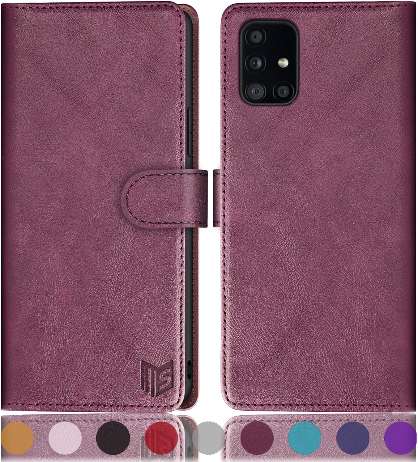 Amazon.com: QLTYPRI Samsung Galaxy A51 Case Premium PU Leather Simple ...