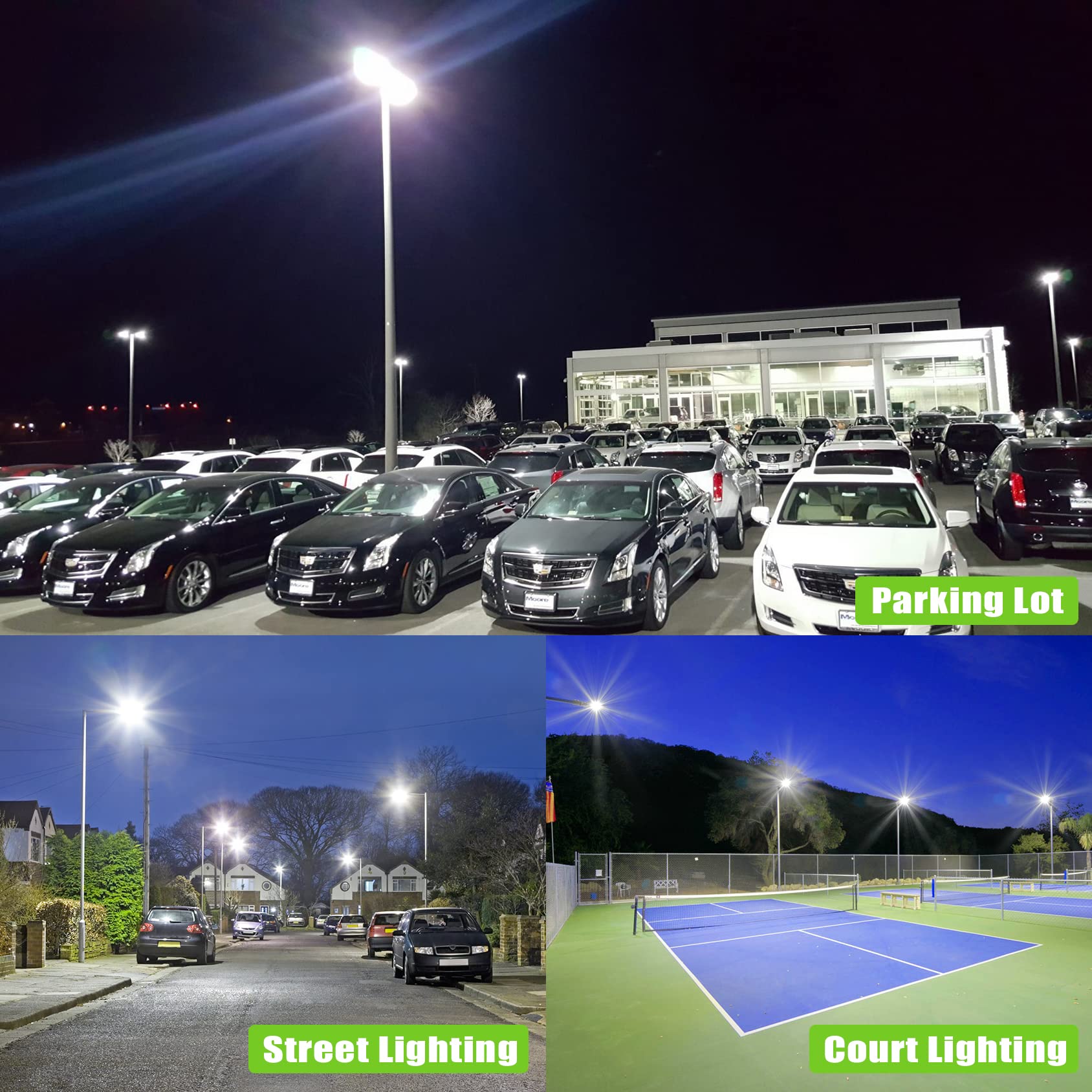 OPENLUX UL Listed 240W LED Parking Lot Light with Photocell Commercial ...