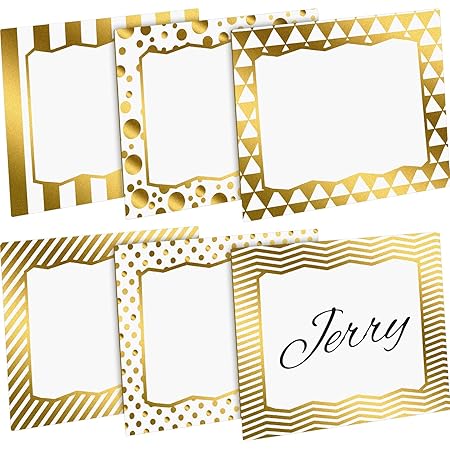 Amazon.com : 200 Pieces Name Tag Stickers Party Name Tags Border Name ...