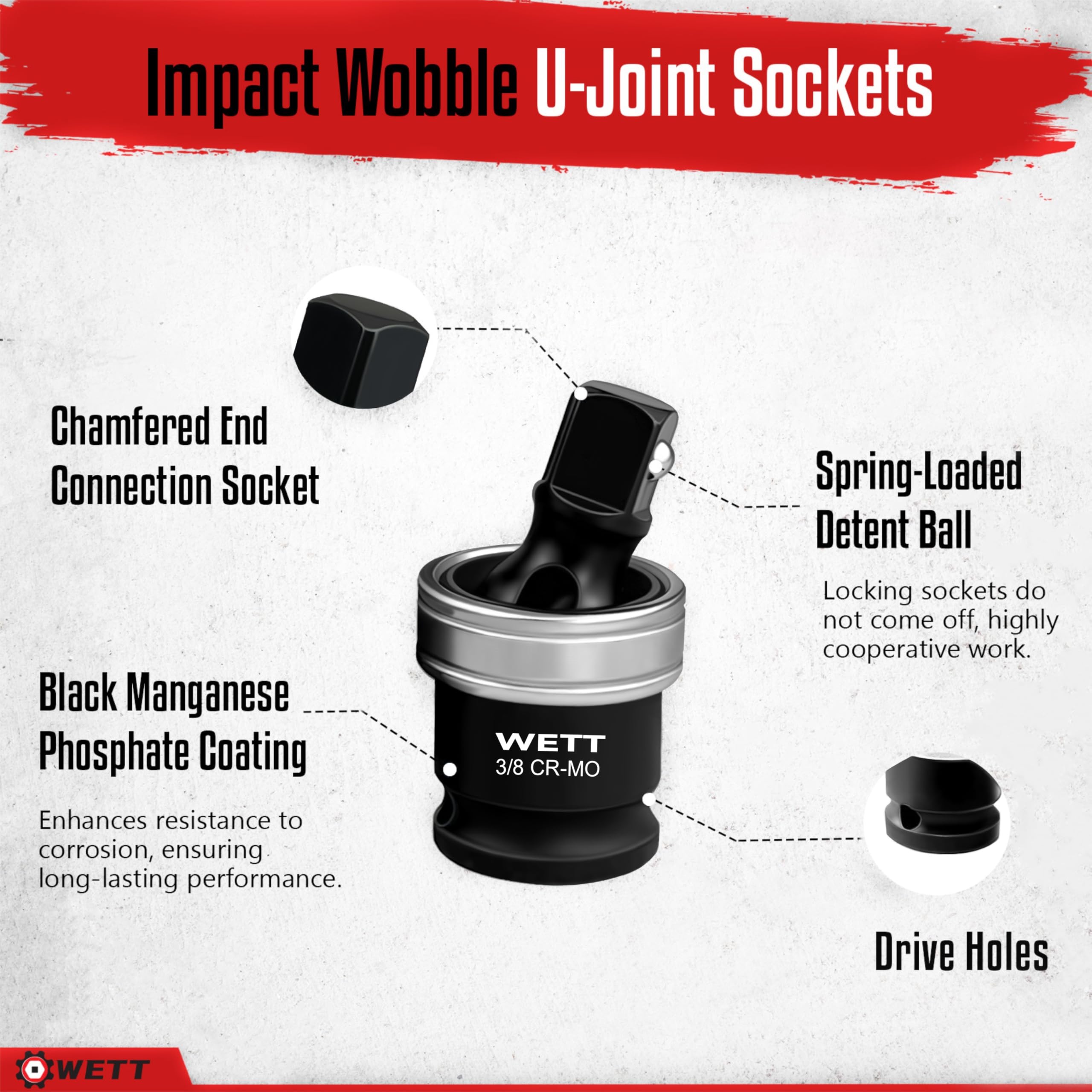 Snapklik.com : Impact Universal Joint Set, 3-Piece Socket Swivel ...