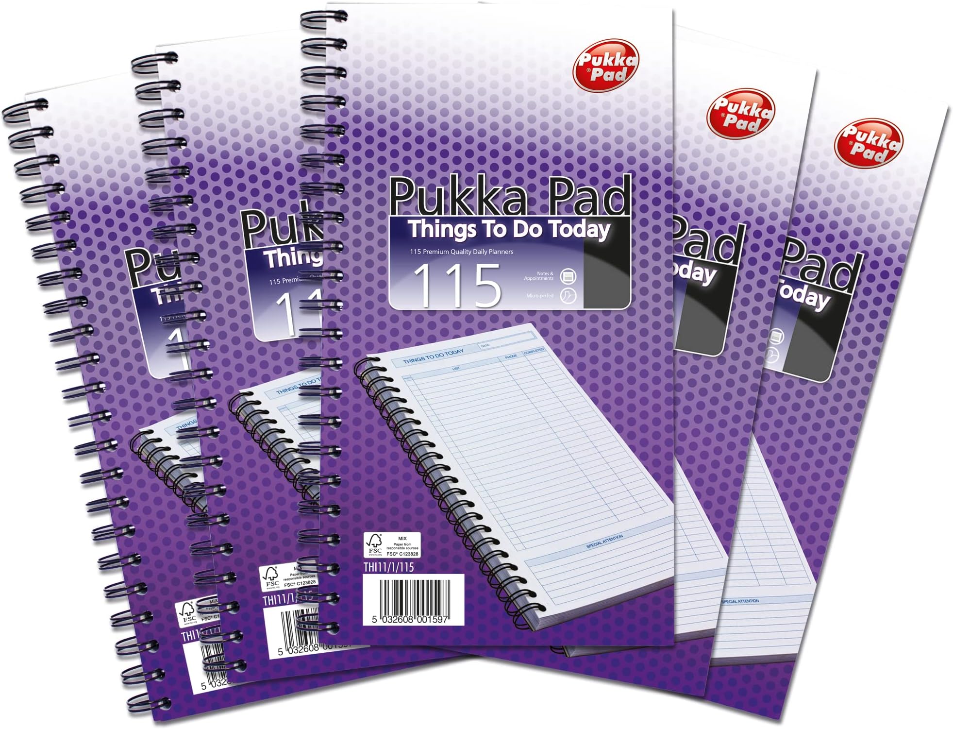 Pukka Pad, Things To-Do Today Note Pad – Pack of 5 Wirebound Notebooks ...