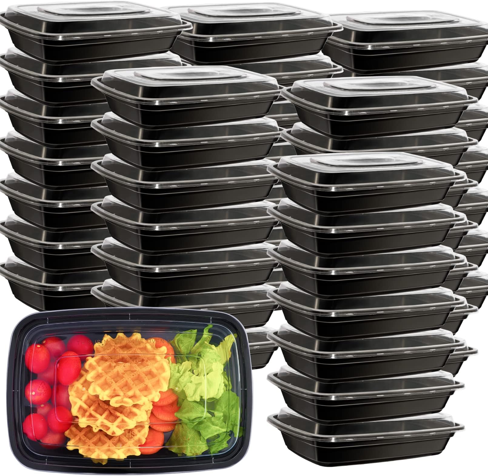 Amazon.com: RAIHOMKIT 30 Pack 25oz Meal Prep Containers,1 Compartment ...
