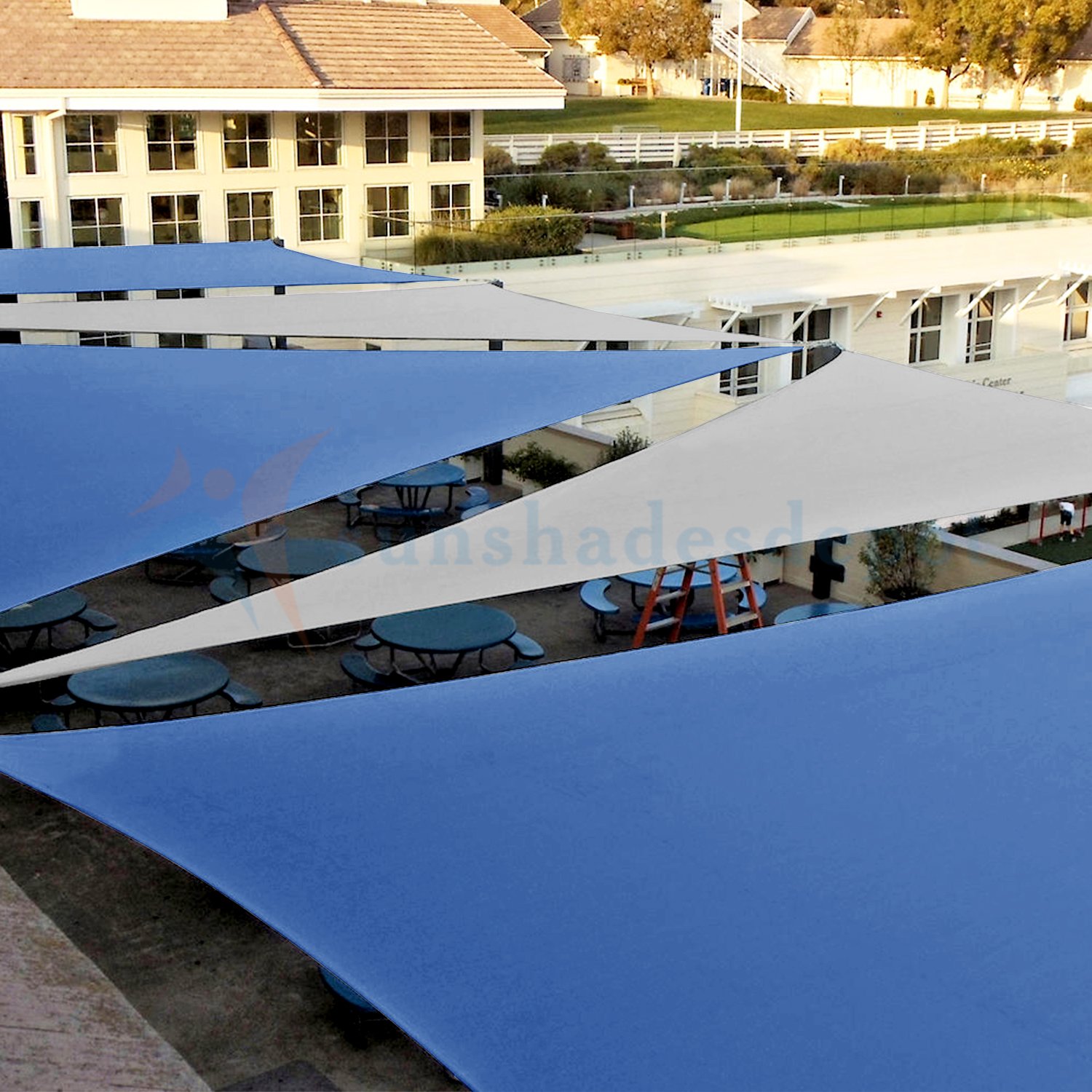 TANG 12'x12'x17' Sun Shade Sail Right Triangle Permeable Canopy UV ...