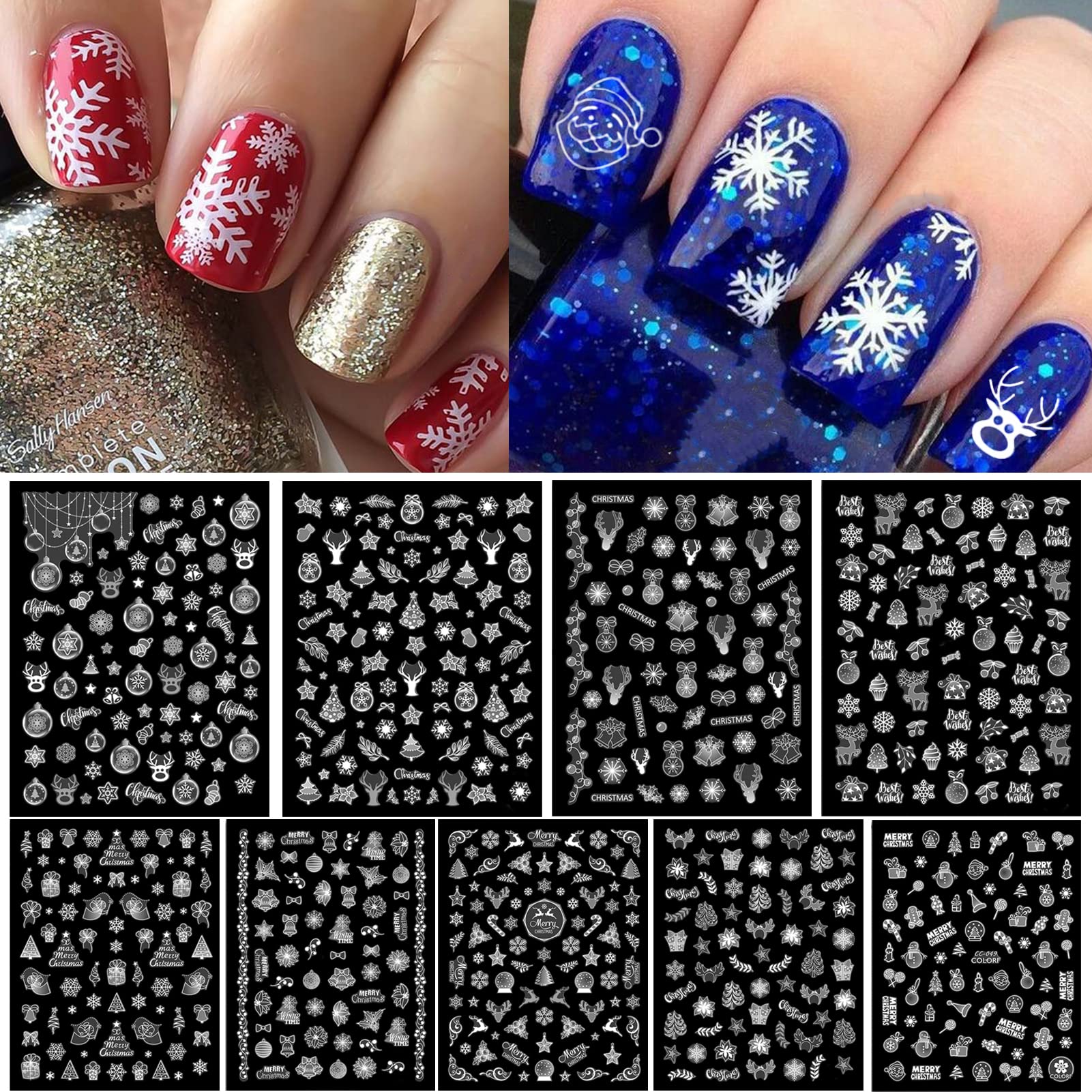 Christmas Nail Art Snowman