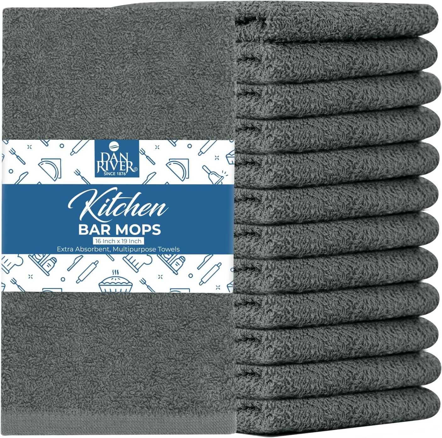 Amazon.com: Petal Cliff 8 Pack, 100% Cotton Bar Mop Kitchen Cleaning ...