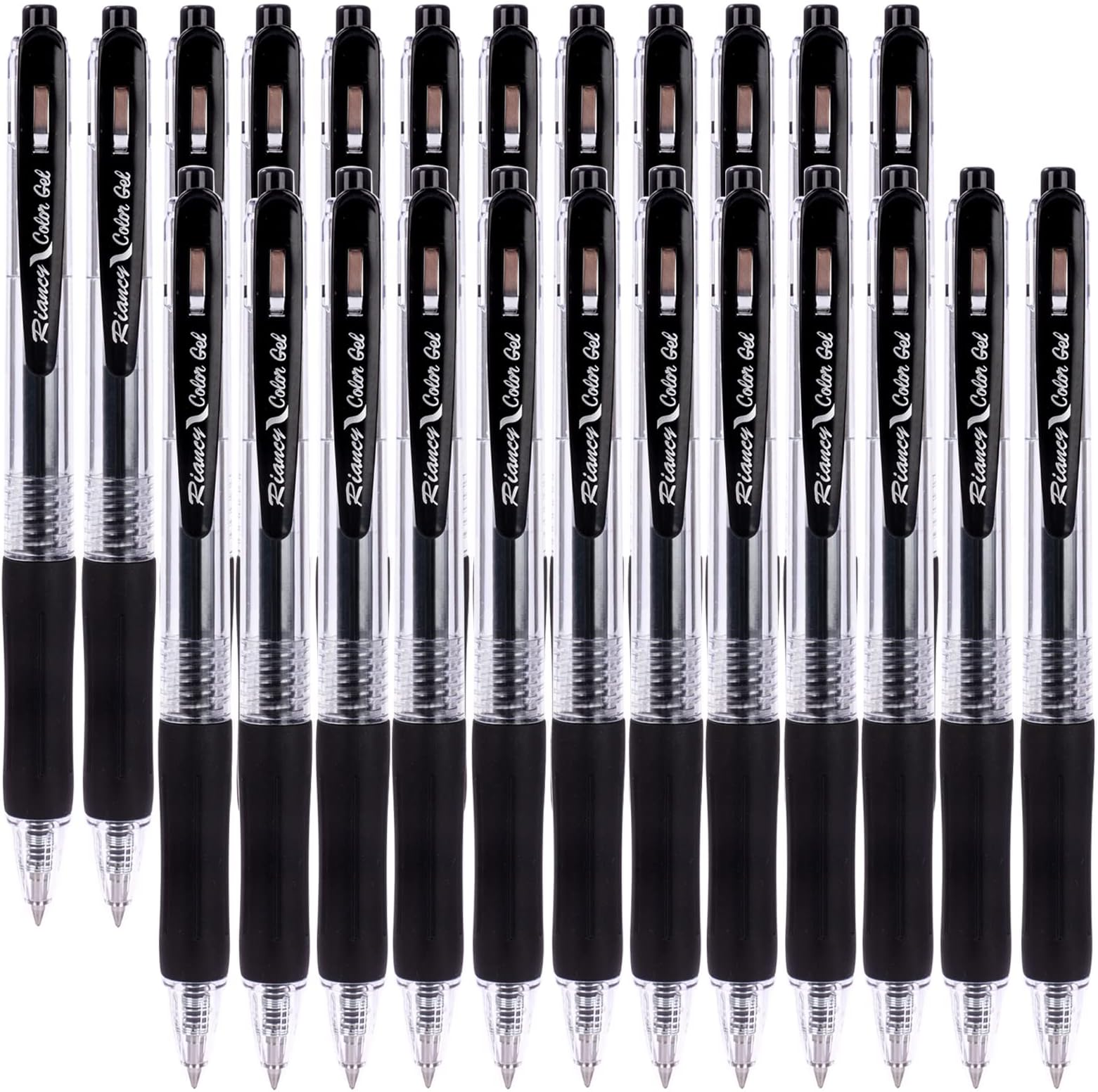 24pcs RIANCY Fine point Black Gel Ink Pen Premium Black Gel Pens for ...