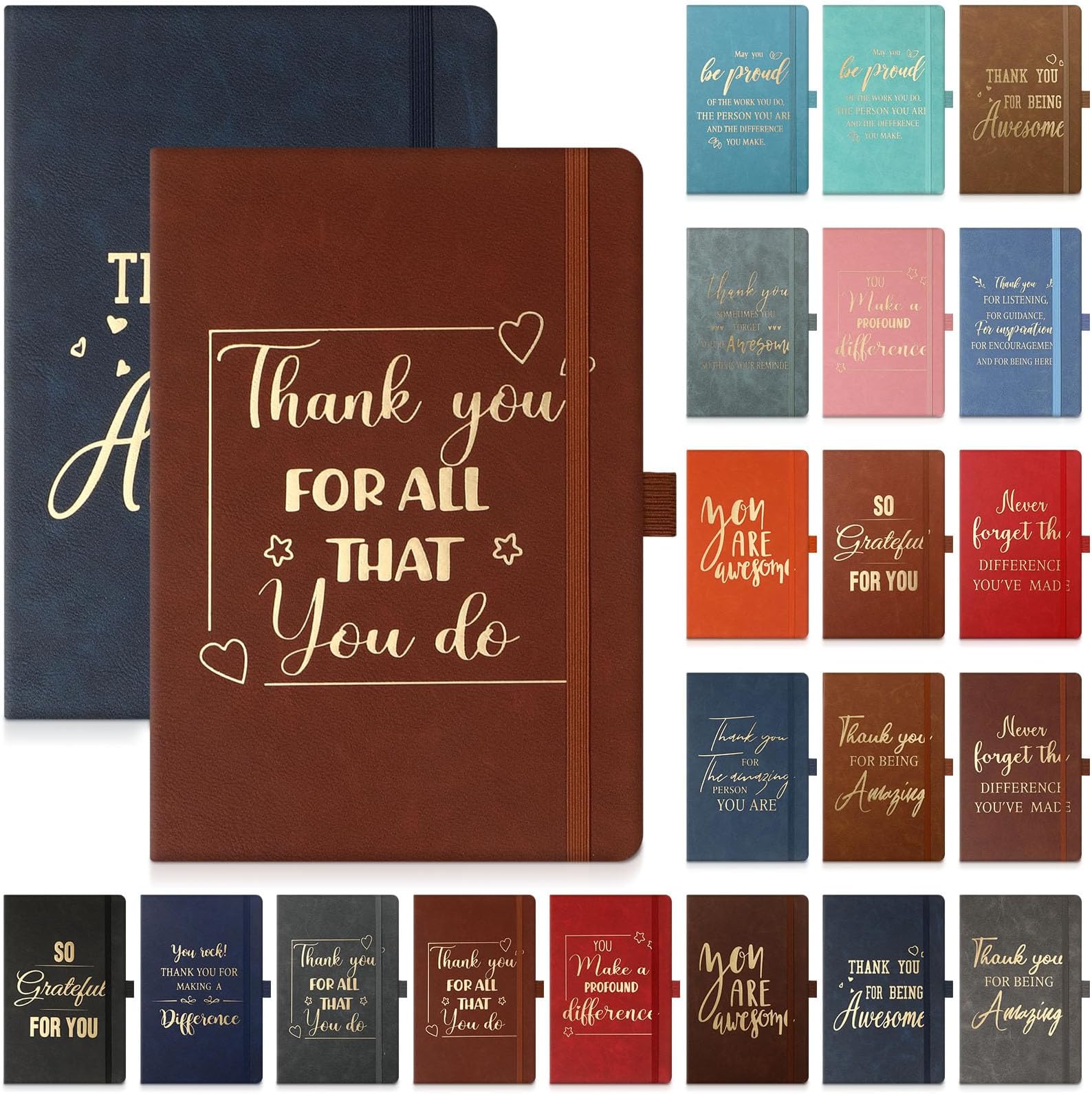 Amazon.com : Tisancy 20 Pieces Appreciation Gifts Thank You Leather ...