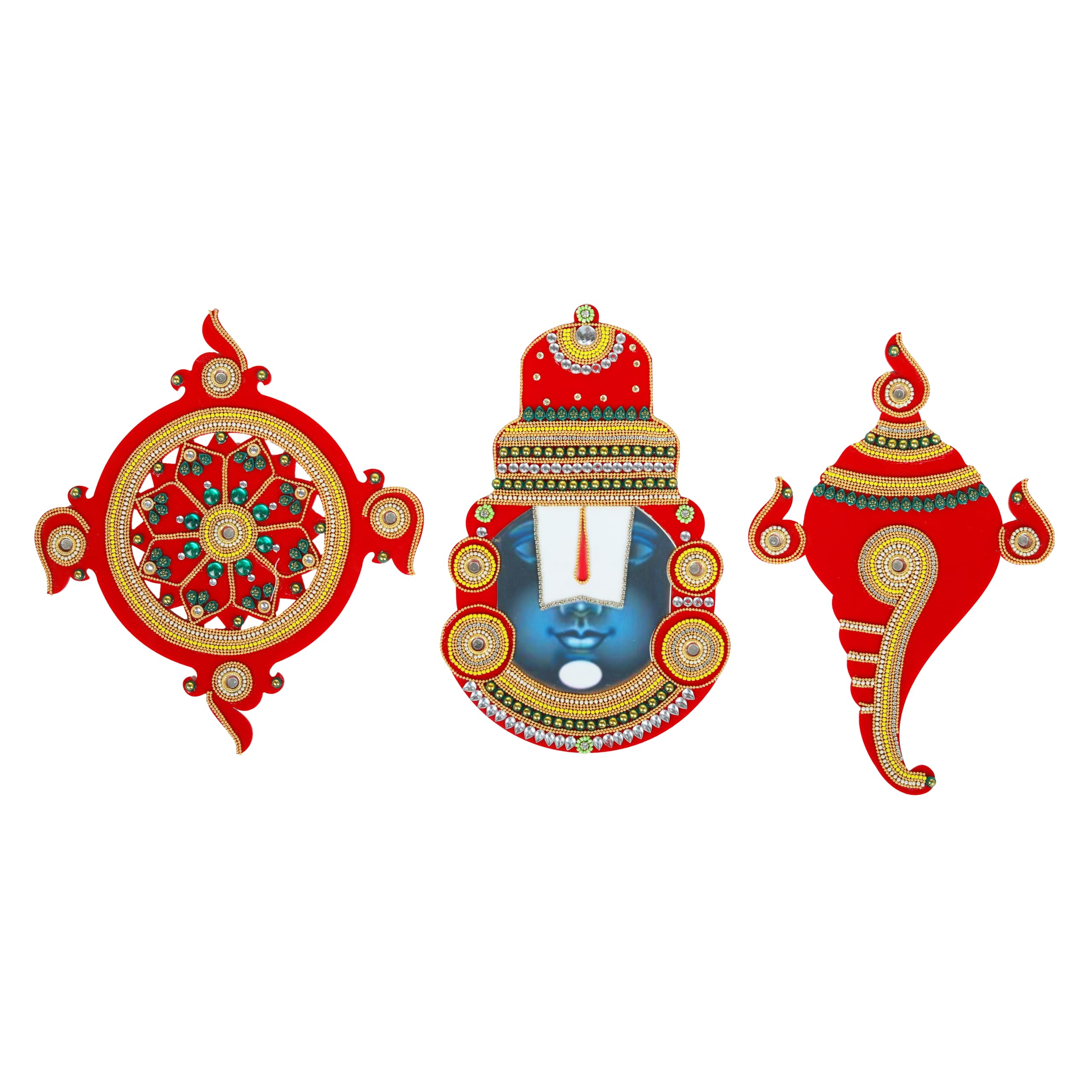 Decorative Ganesh Ji Shubh Labh Shankh Chakra Namah Of Lord ...