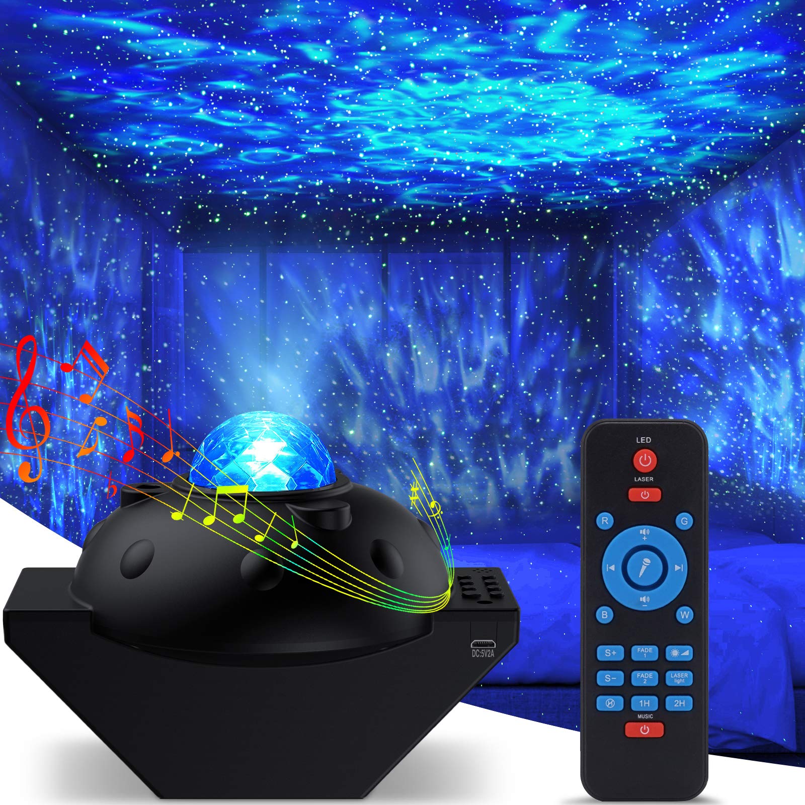 Buy Galaxy Star Projector, Sky Light Lite Starry Night Projector Nebula ...