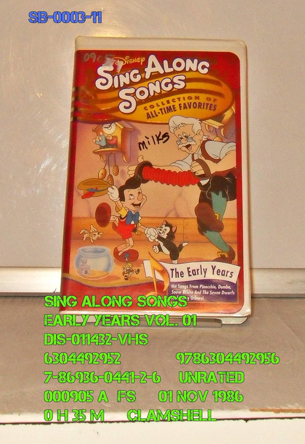Early Years [VHS] : Disney Sing-Along: Amazon.de: Elektronik & Foto