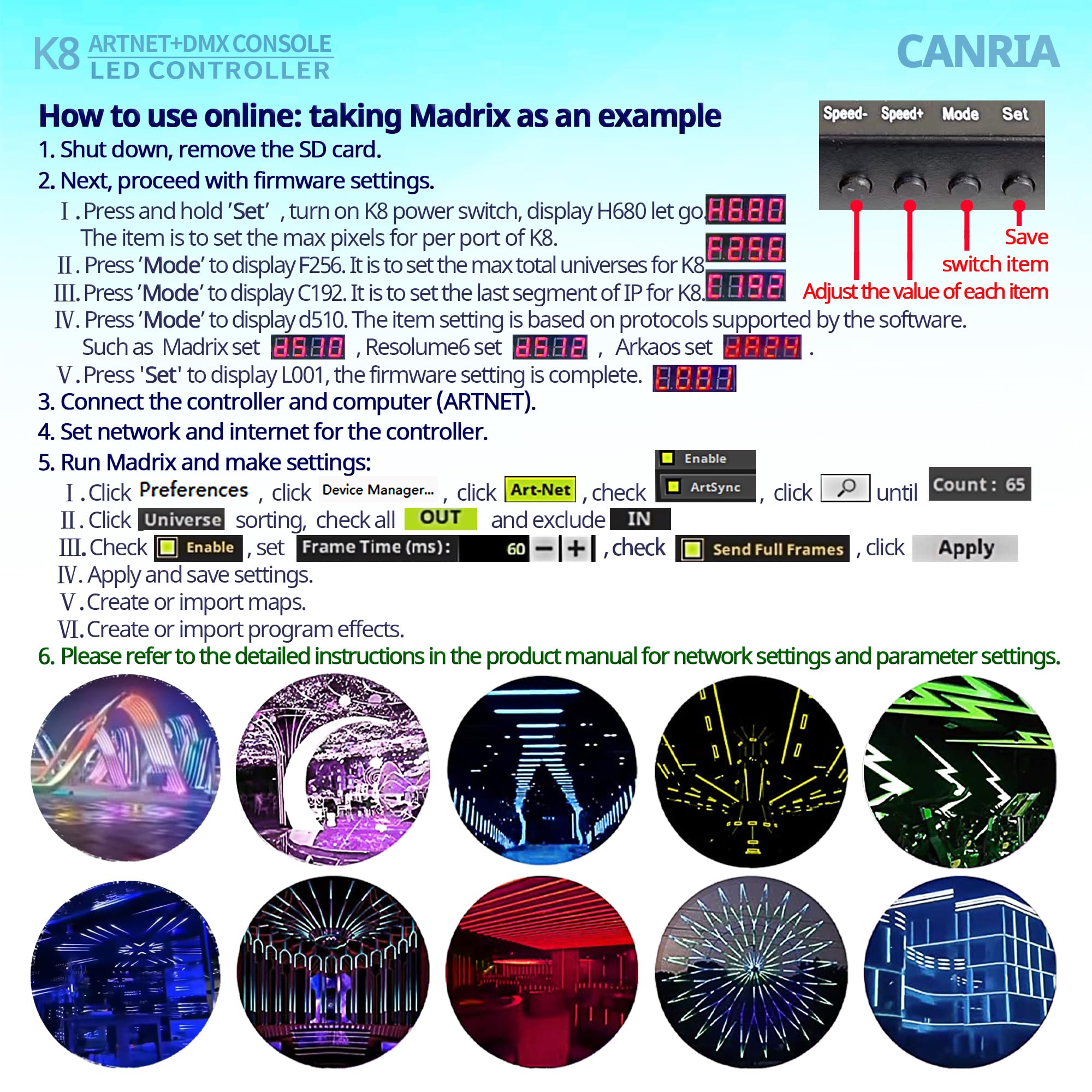 Snapklik.com : CANRIA K8 ARTNET+DMX CONSOLE LED CONTROLLER, Suitable ...