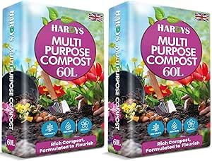 Hardys 120L Multi Purpose Compost - Potting & Seed Compost for Outdoor ...