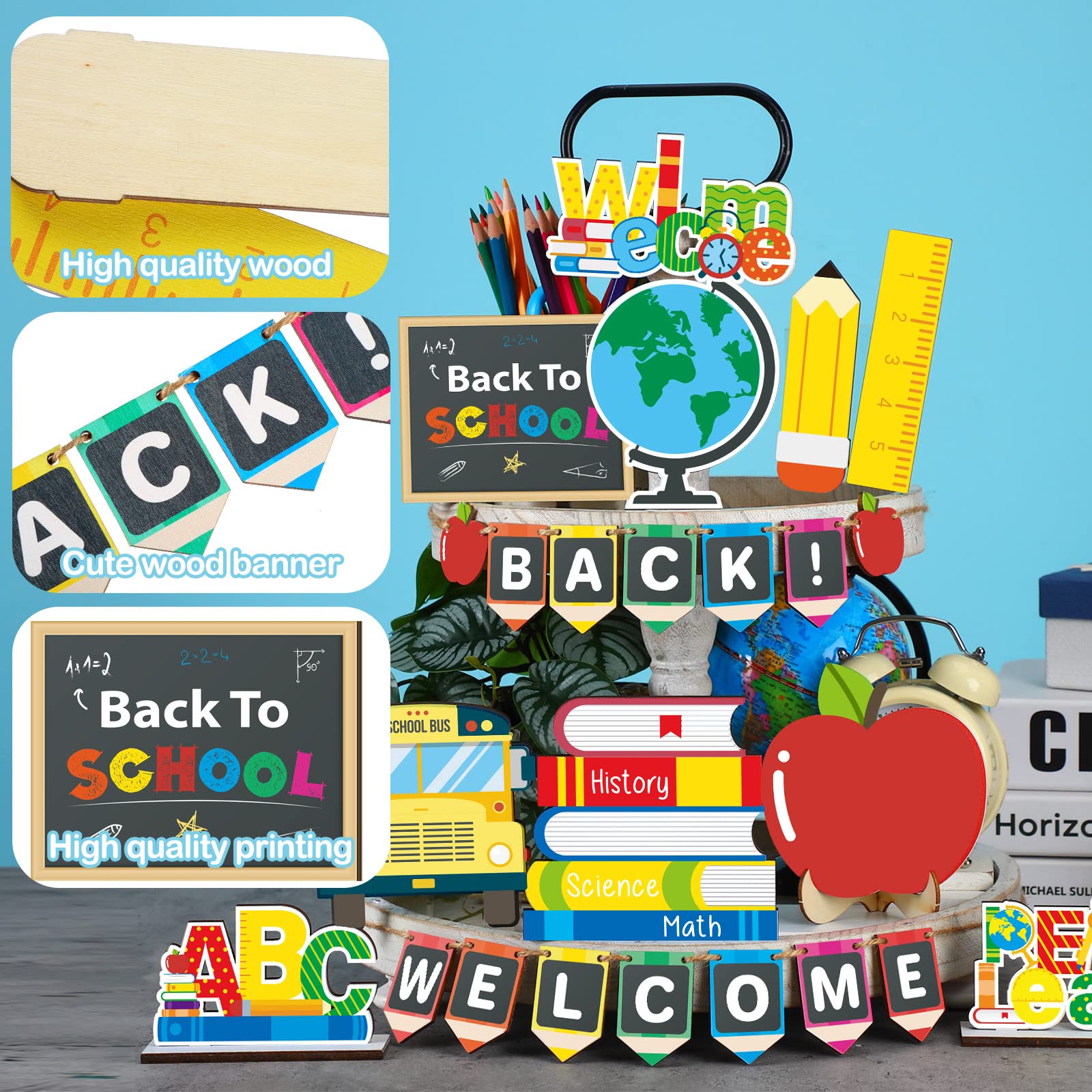 Professional Badminton Equipment Back To School Tiered Tray Decor ...