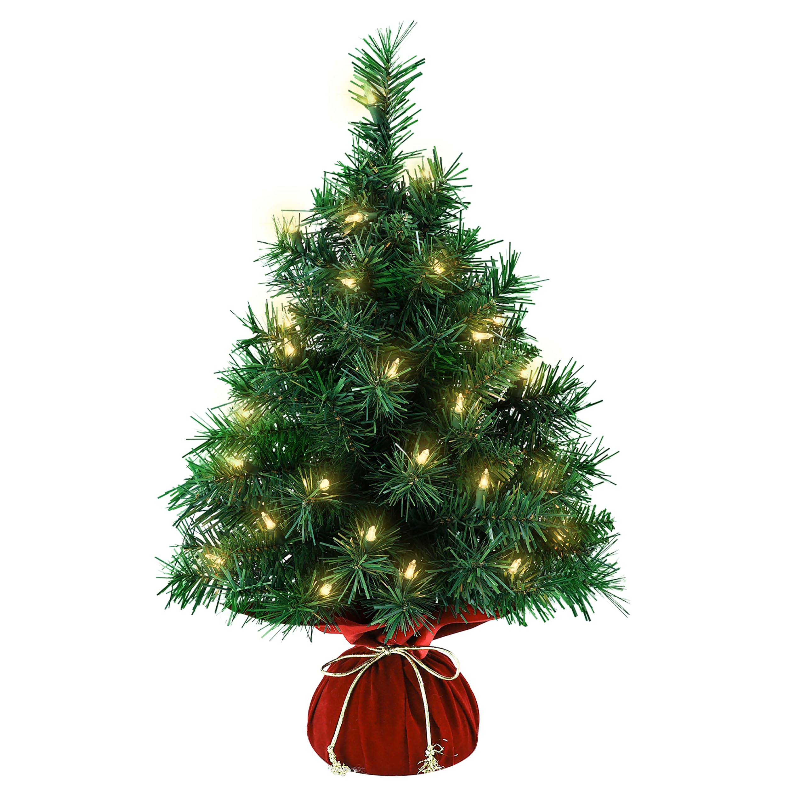 Amazon.com: Tabletop Mini Christmas Tree 22 Inch - Mini Artificial ...