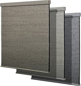 Amazon.com: Boolegon Cordless Linen Pattern Cellular Shades Blackout ...